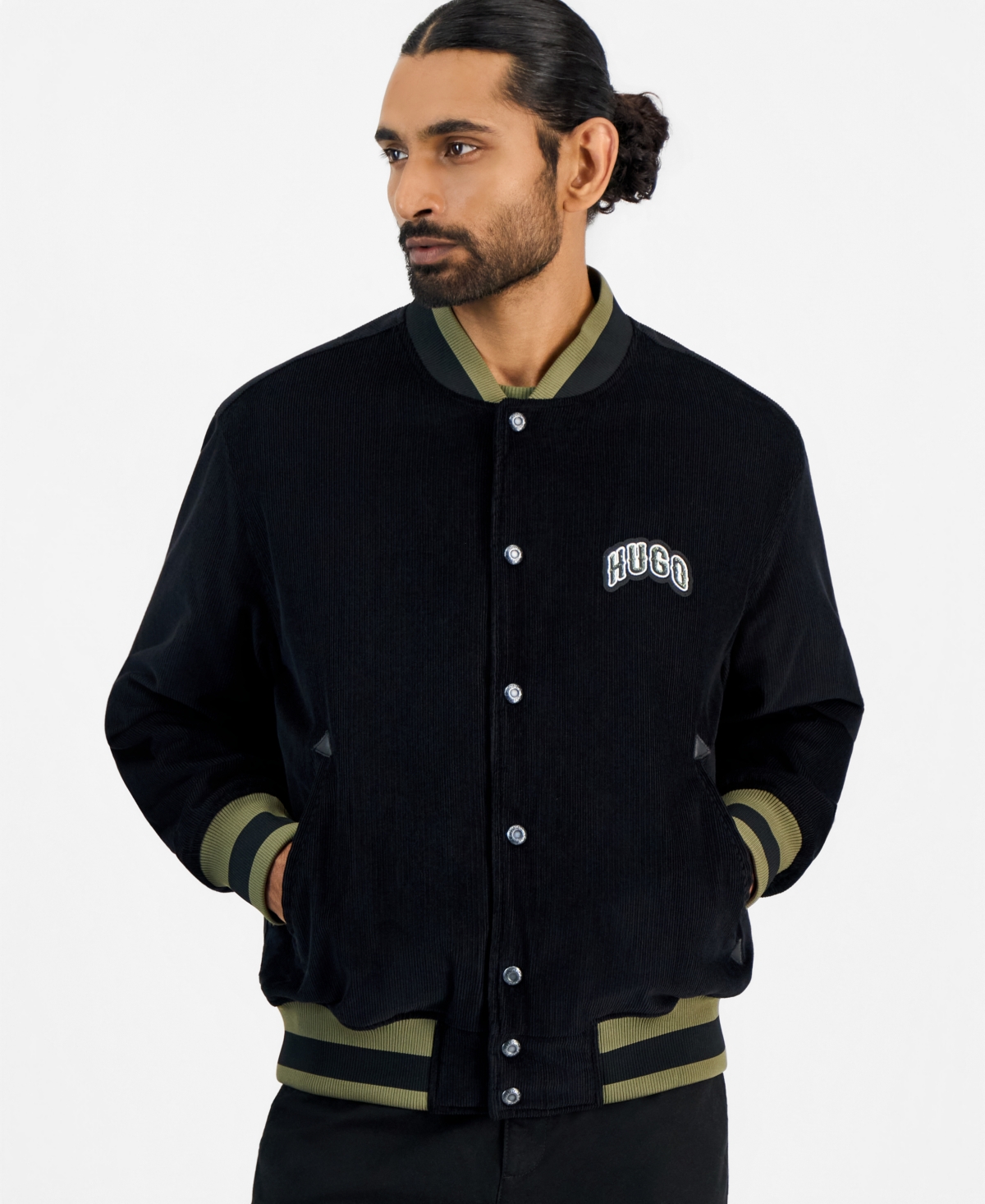 Click here for Hugo by Hugo Boss Mens Berono Varsity Corduroy Jac... prices