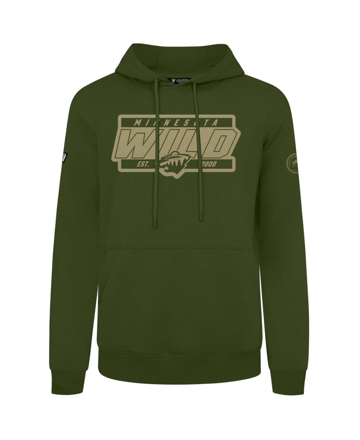 Click here for LevelWear Mens Olive Minnesota Wild Podium Pullove... prices