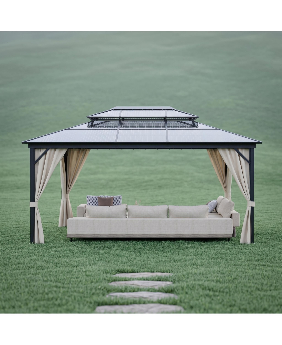 Click here for homfan 12 x 16 Ft Hardtop Gazebo for Backyard Pati... prices