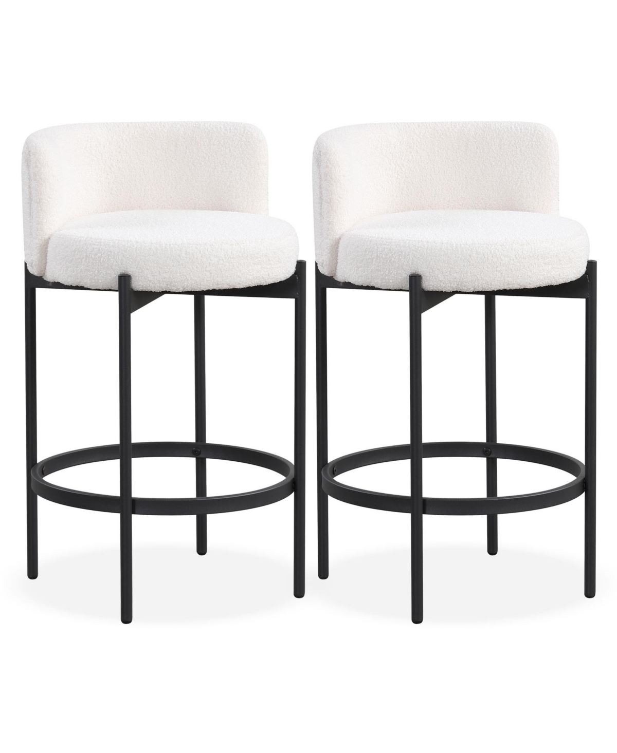 Click here for Slickblue Upholstered Boucle Counter Stools Set of... prices