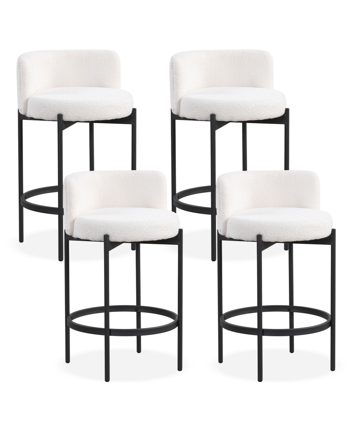 Click here for Slickblue Upholstered Boucle Counter Stools Set of... prices