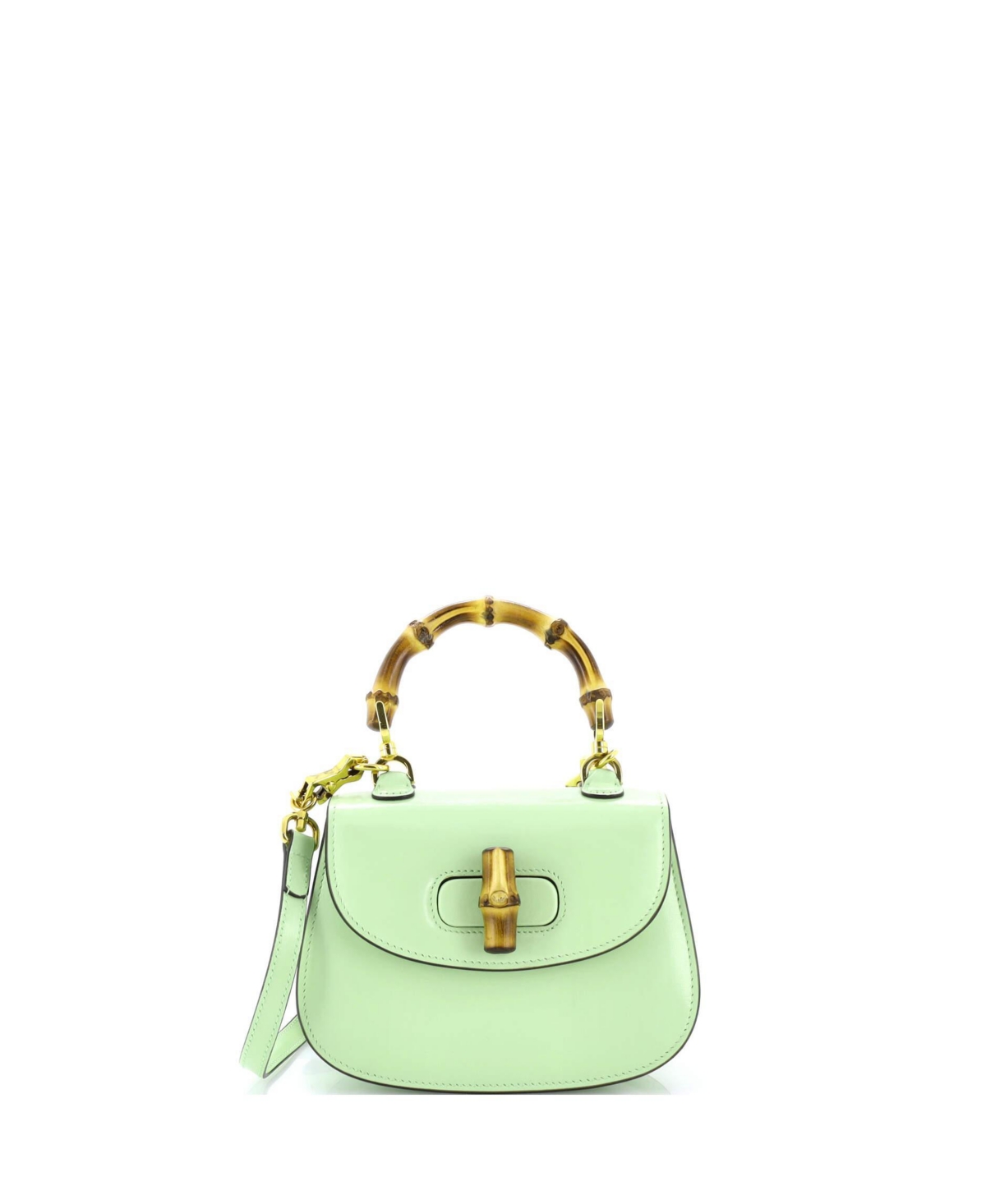 Click here for Pre-Owned Gucci Mini Bamboo 1947 Top Handle Bag Le... prices