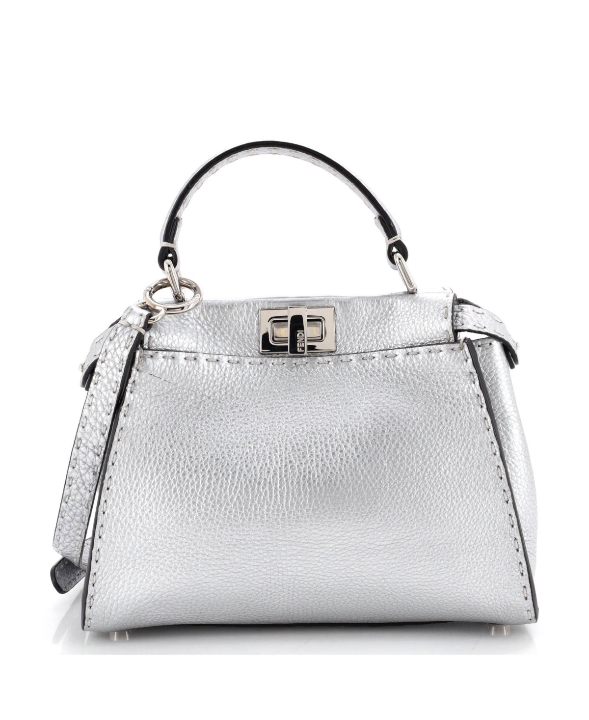 Click here for Pre-Owned Fendi Mini Selleria Peekaboo Bag Leather... prices