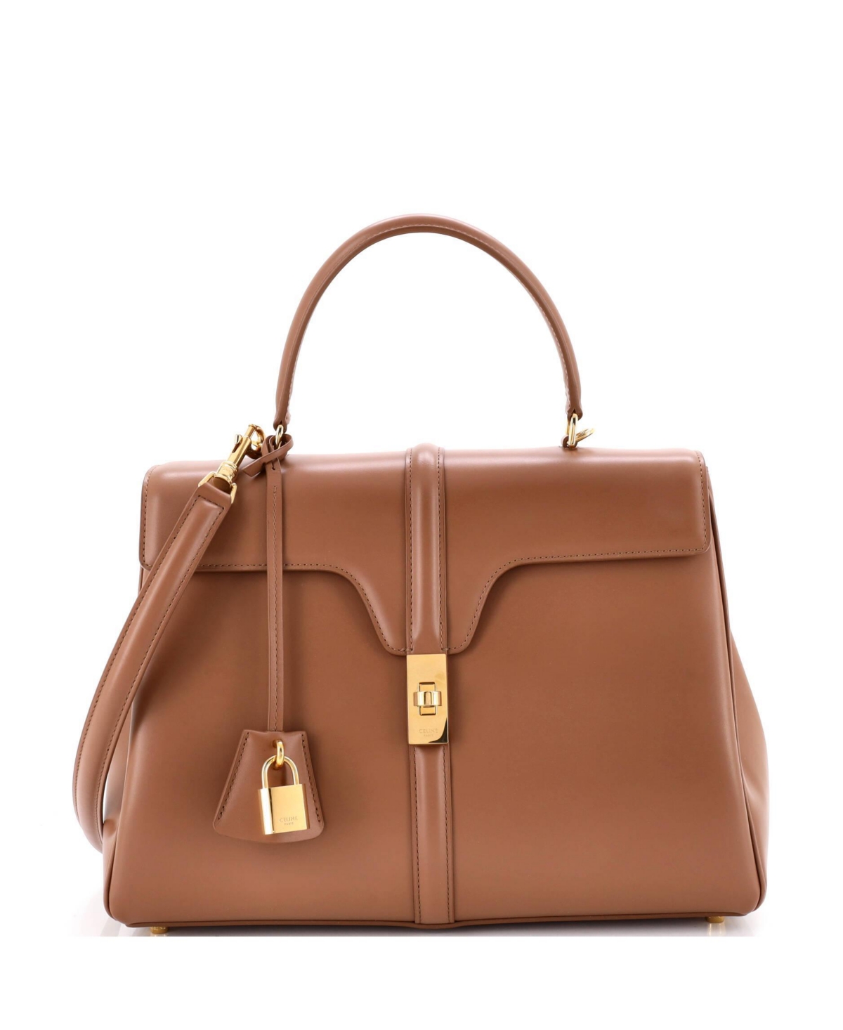 Click here for Pre-Owned Celine Medium 16 Top Handle Bag Smooth C... prices