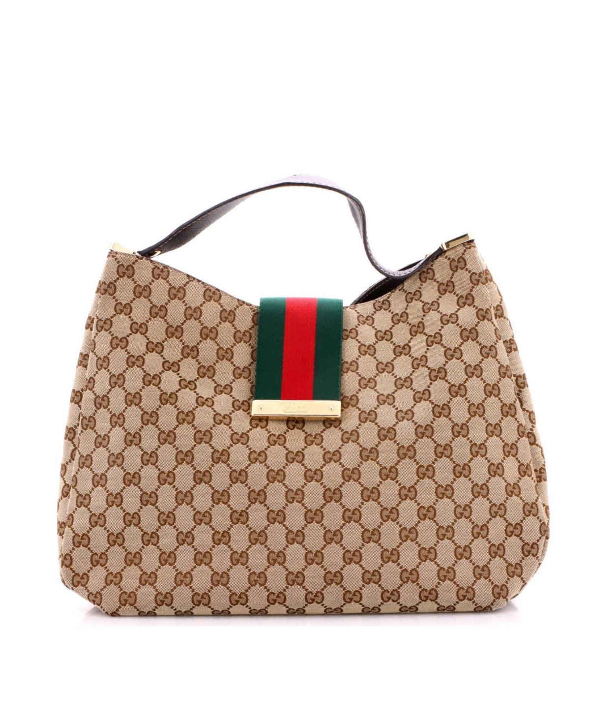 Click here for Pre-Owned Gucci Large New Ladies Web Hobo Gg Canva... prices