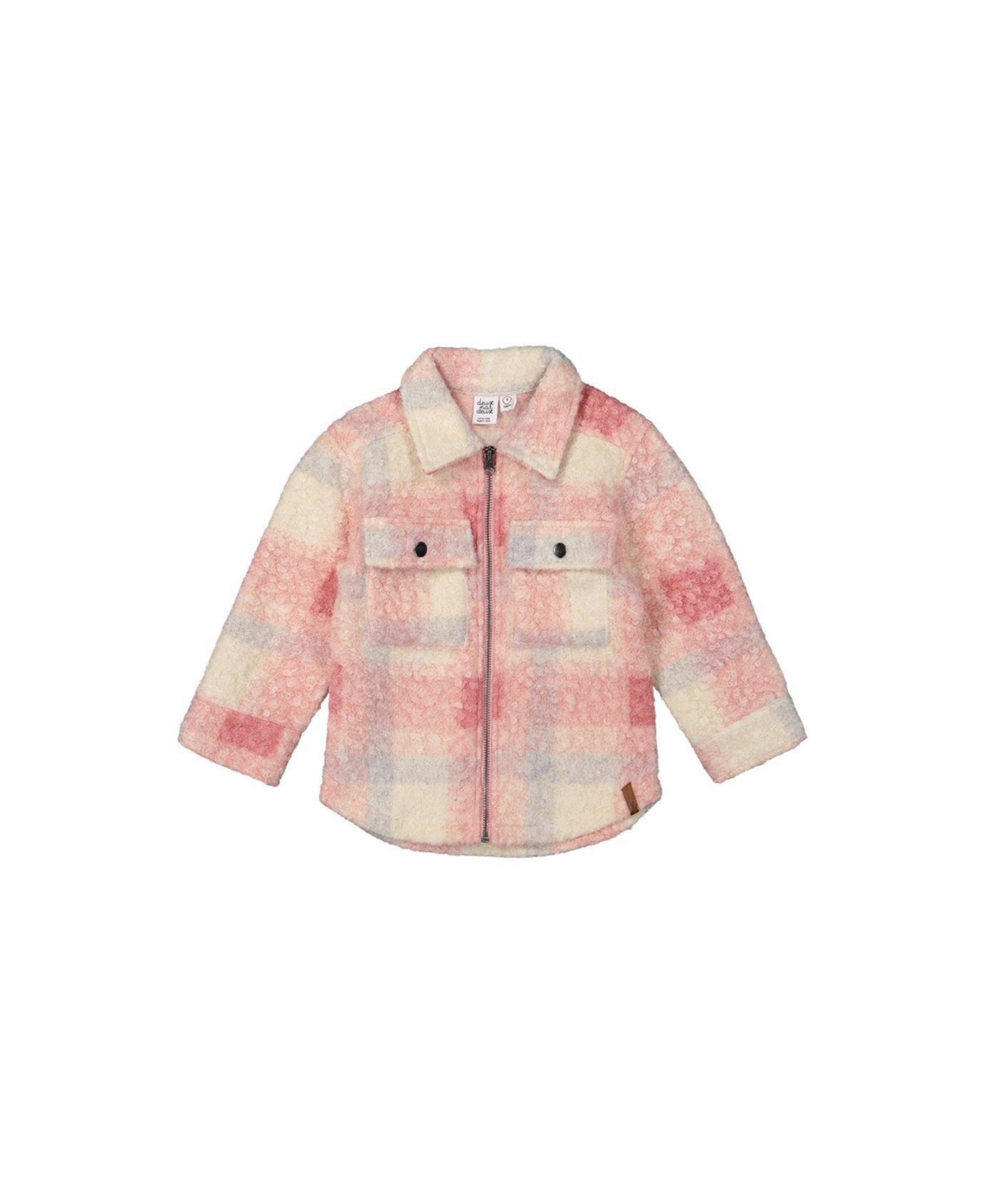 Click here for Deux par Deux Big Girls Zipped Plaid Overshirt wit... prices