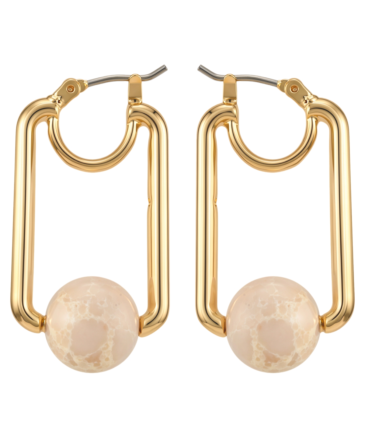 Click here for Guess Gold-Tone Serpentine Stone Drop Earrings - G... prices