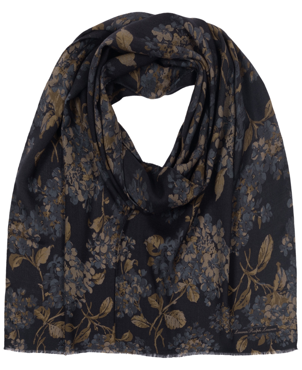 Click here for Lauren Ralph Lauren Floral Oversized Wrap - Navy prices