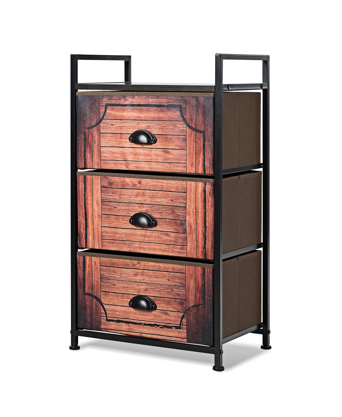 Click here for Costway 3 Drawer Fabric Dresser Storage Tower Nigh... prices