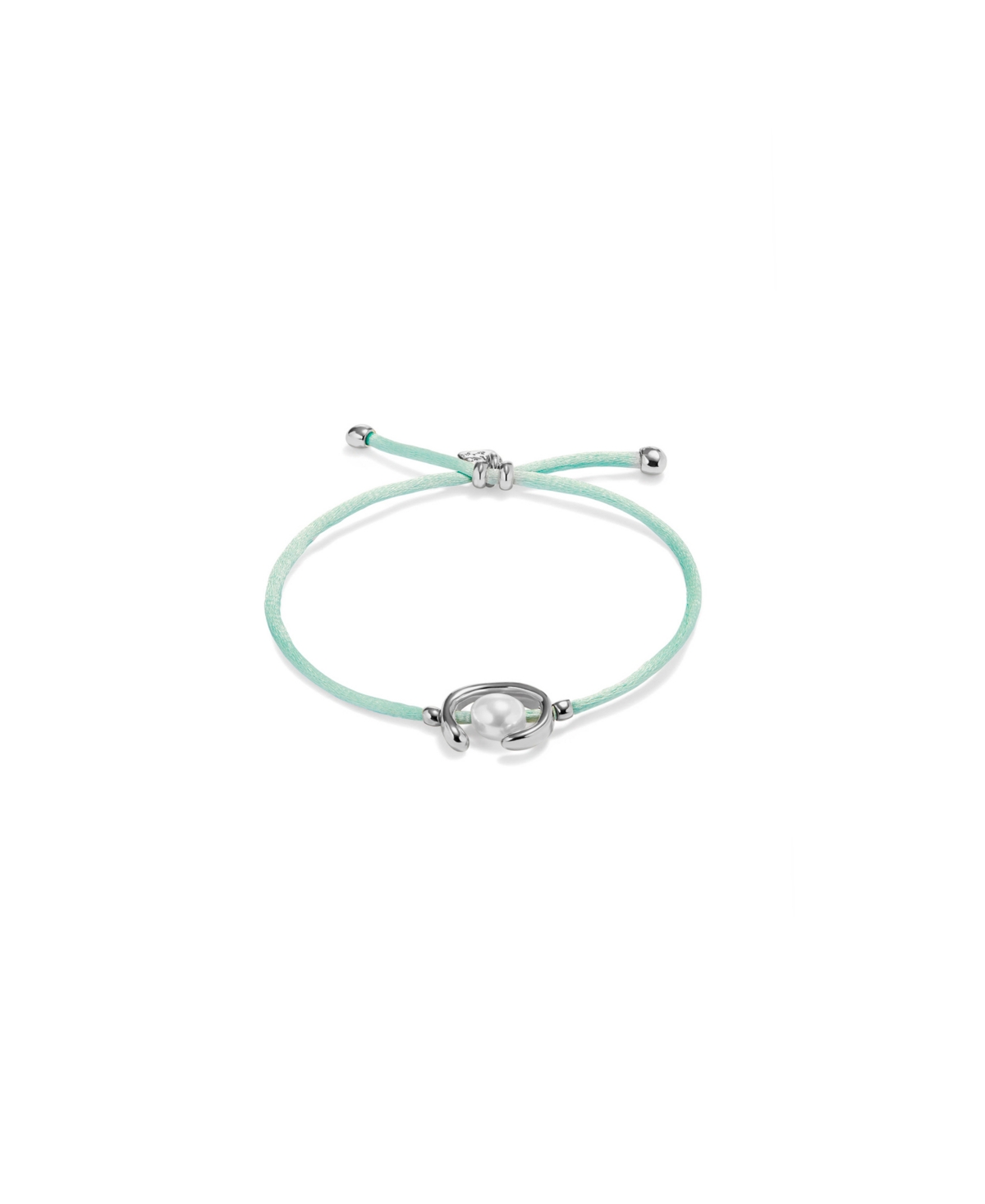Click here for UNODE50 Blue silk-style thread bracelet with pearl... prices