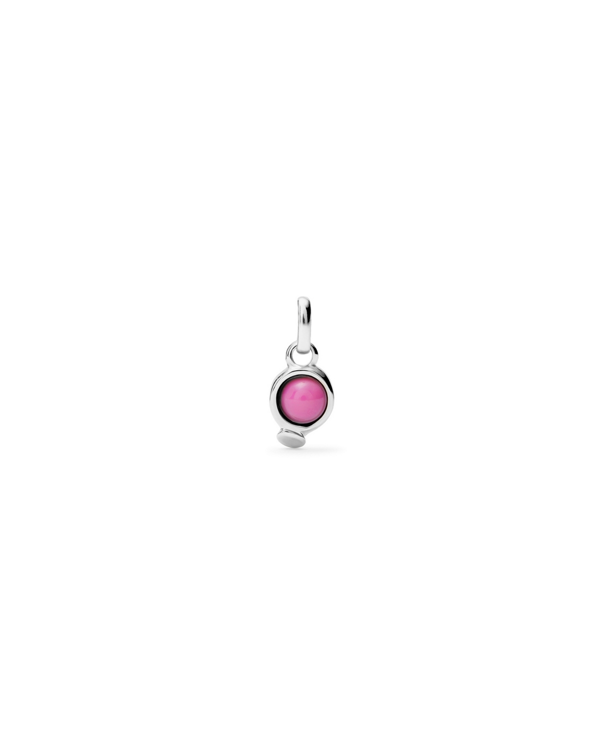 Click here for UNODE50 Charm with pink stone - Silver prices