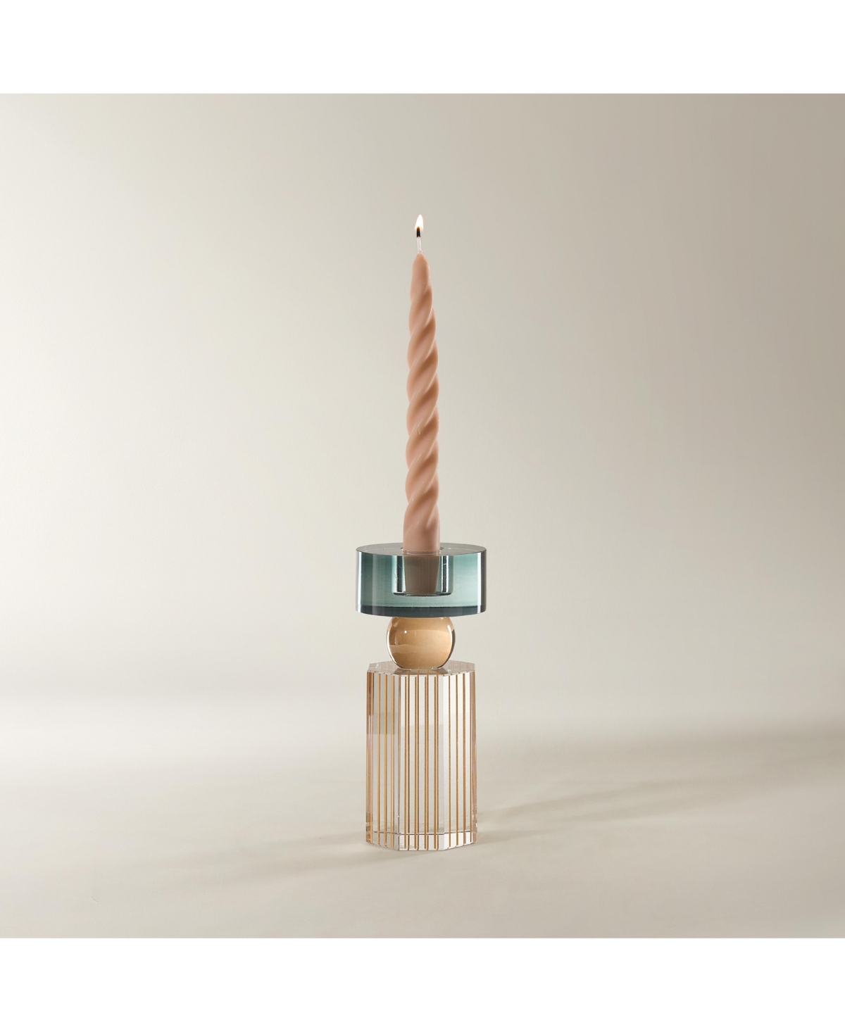Click here for Z Gallerie Cora Crystal Taper Holder - Teal prices