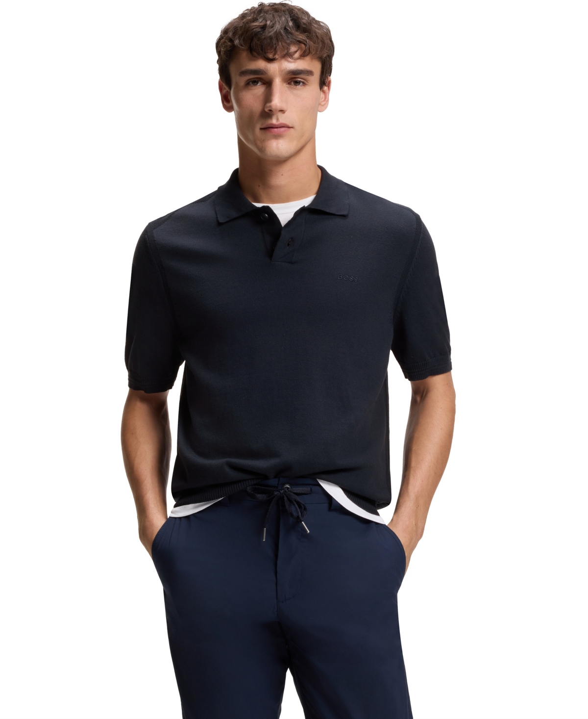 Click here for Boss by Hugo Boss Mens Embroidered Logo Short-Slee... prices