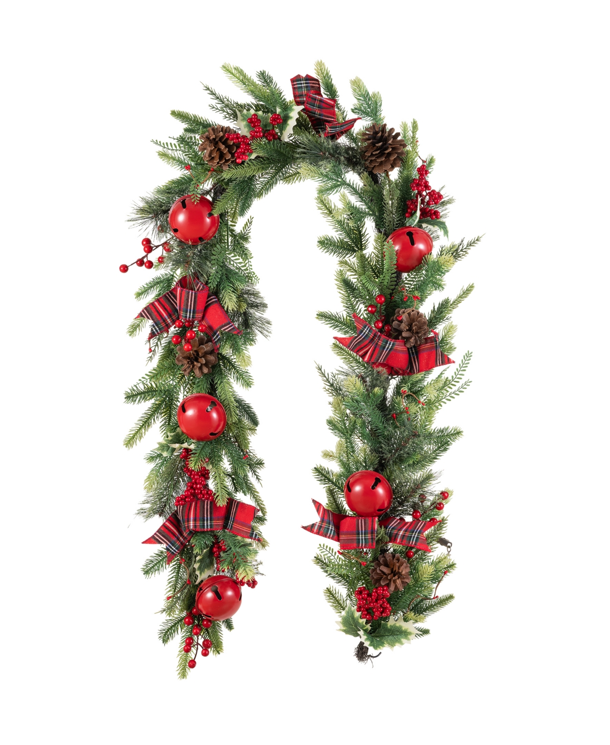 Click here for Glitzhome 6-Ft. Christmas Bell  Pinecone  Berry &... prices