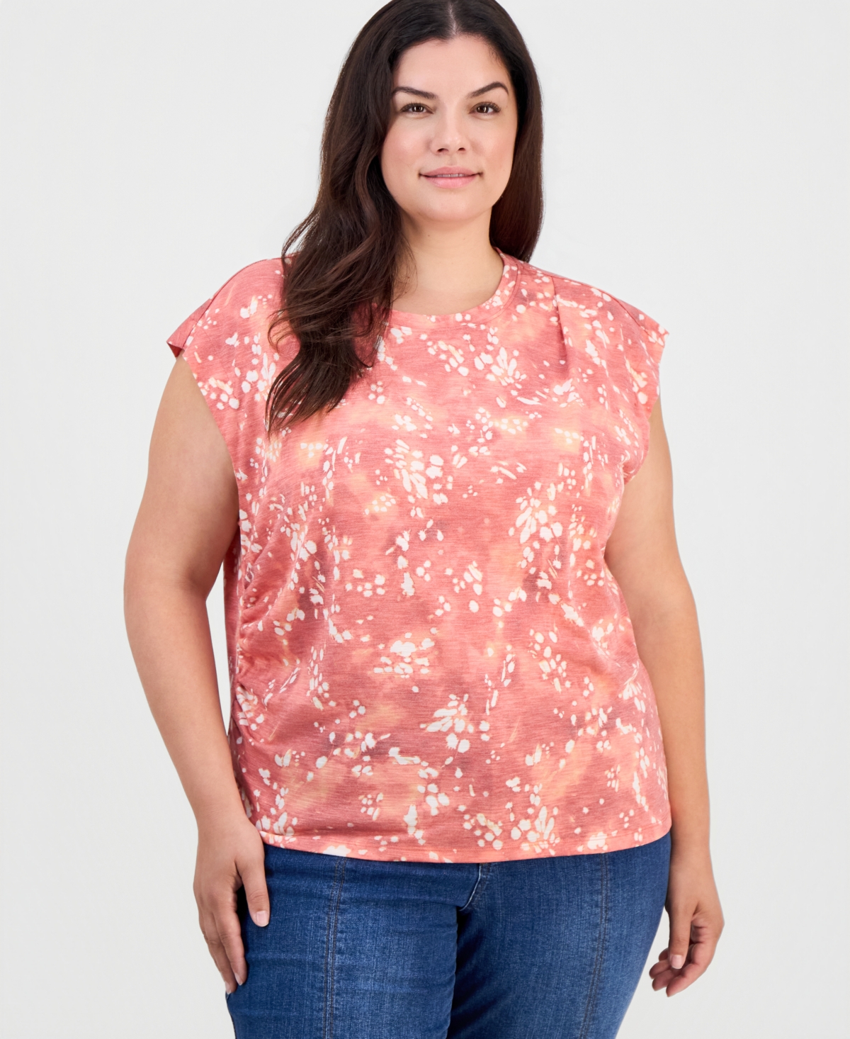 Click here for Democracy Plus Size Extended-Shoulder Printed Ruch... prices