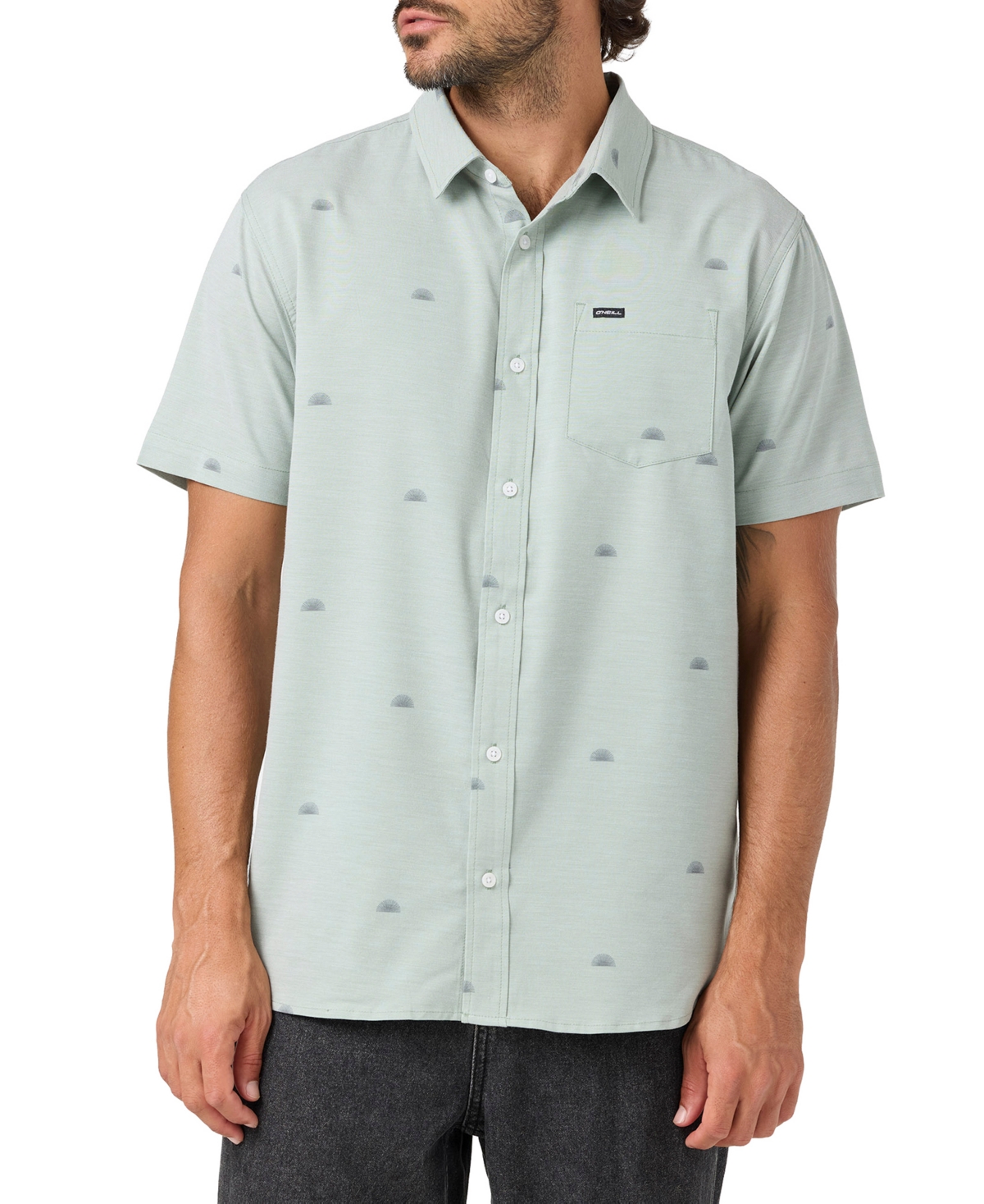 Click here for ONeill Mens Button-Up Collared Print Shirt - Sage prices