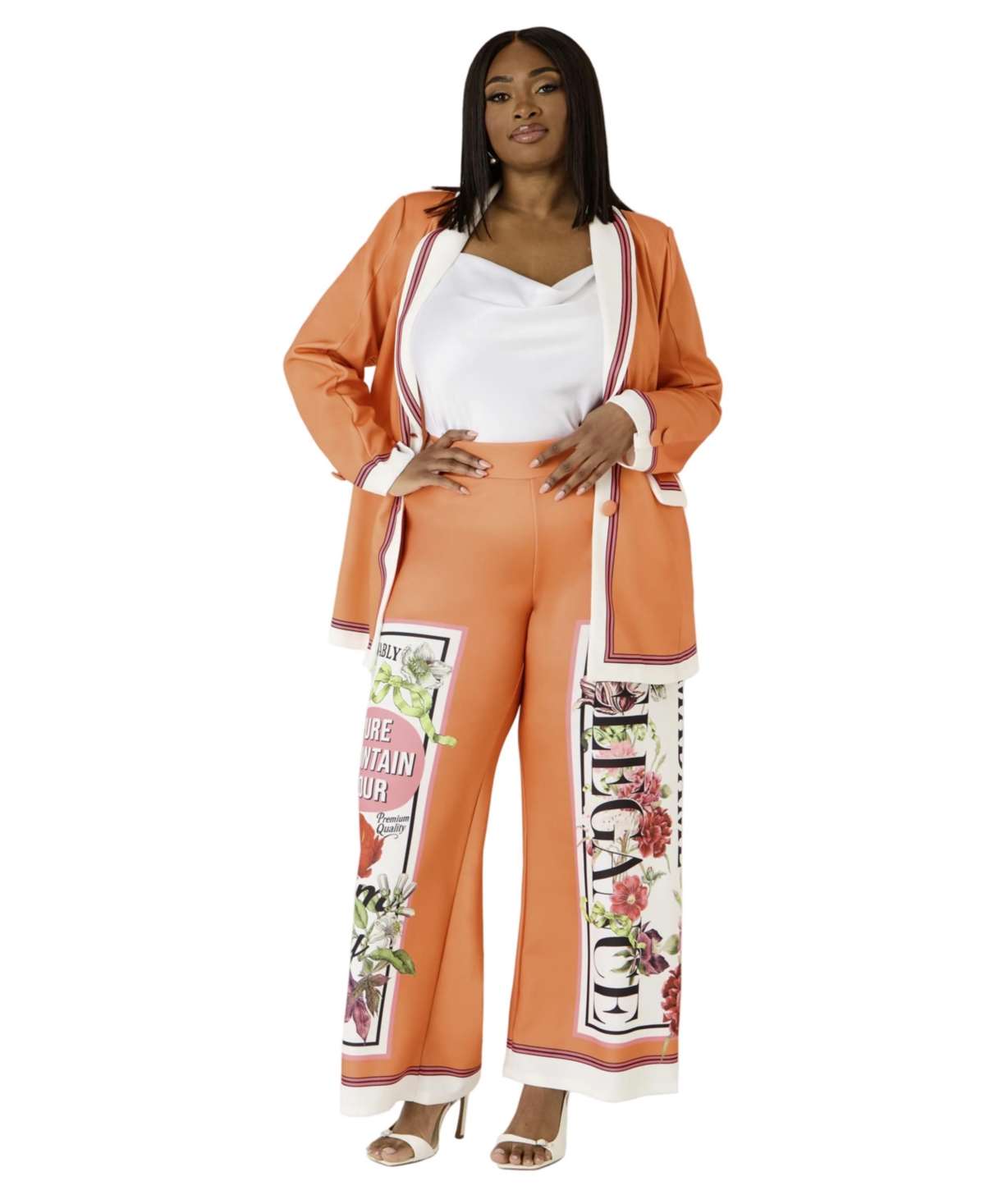 Click here for Ashley Stewart Womens Plus Size Floral Stamp Print... prices