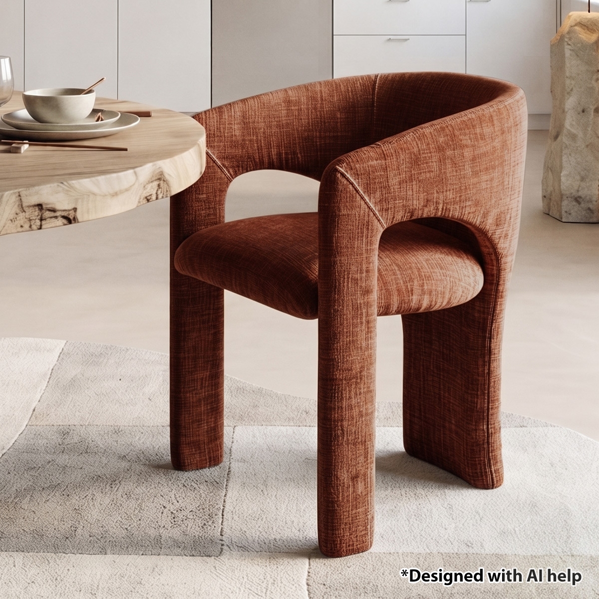 Click here for Maison Boucle Upholstered Barrel Dining Chair  Tex... prices