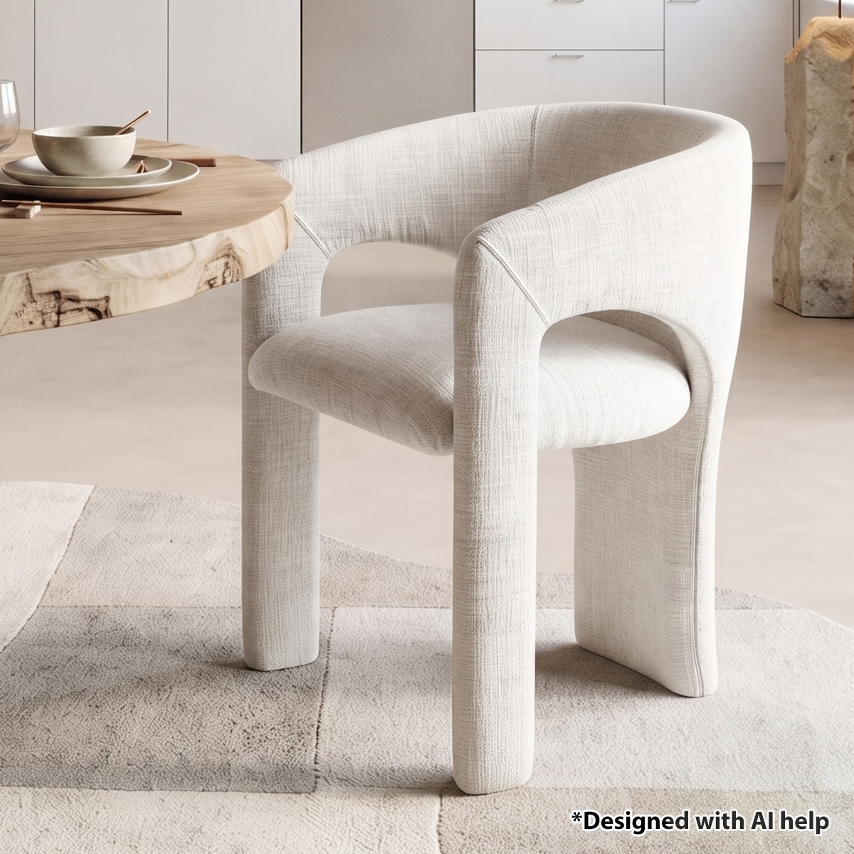 Click here for Maison Boucle Upholstered Barrel Dining Chair  Tex... prices