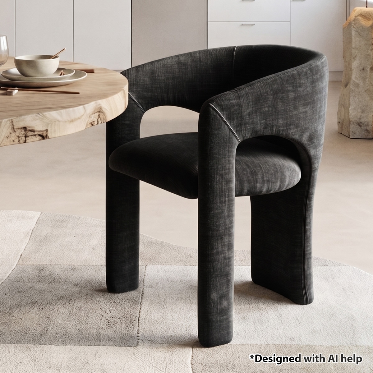 Click here for Maison Boucle Upholstered Barrel Dining Chair  Tex... prices