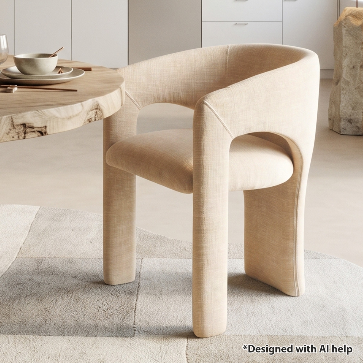 Click here for Maison Boucle Upholstered Barrel Dining Chair  Tex... prices