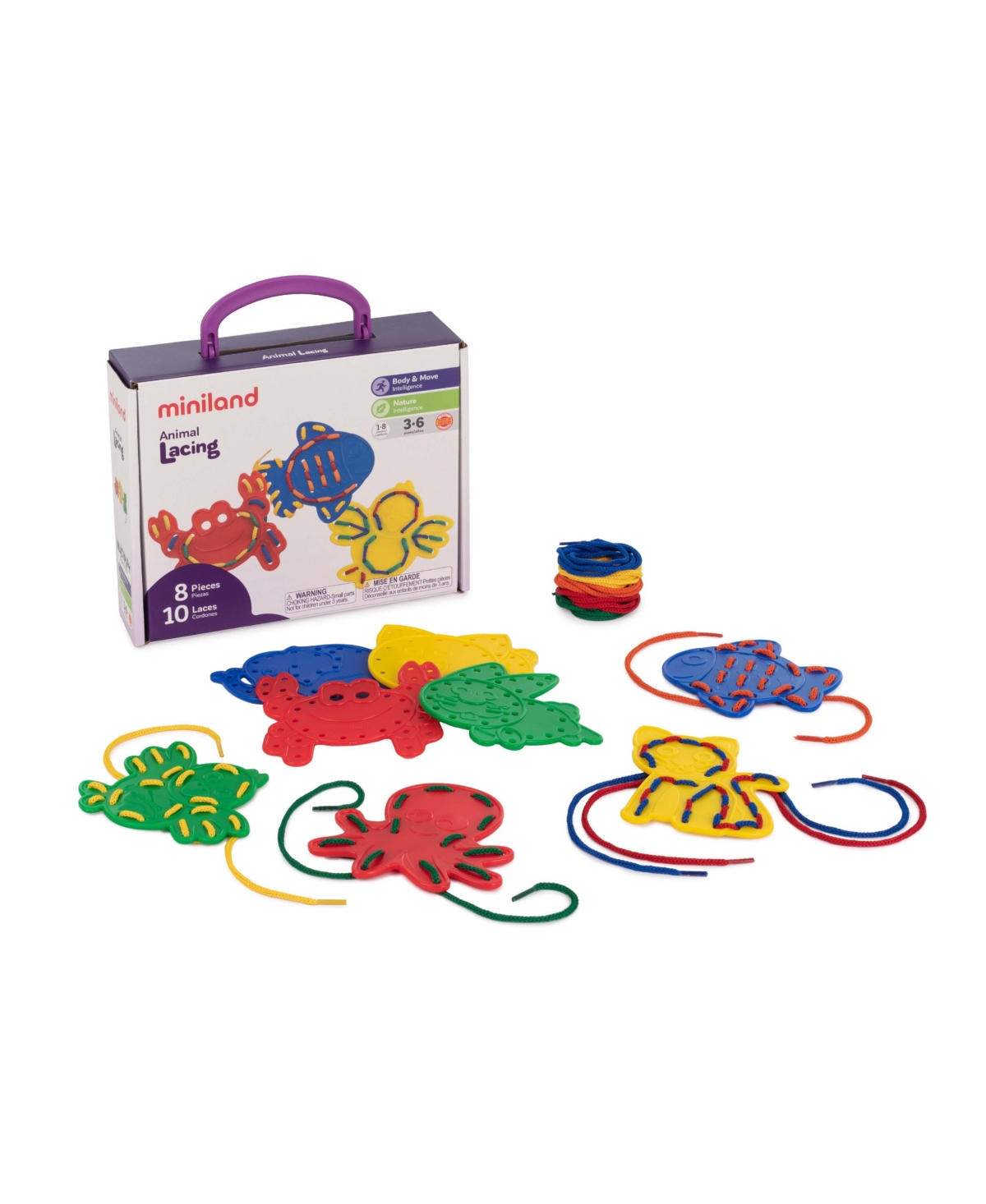 Click here for Miniland Animal Lacing Fine Motor Skills 18-Piece... prices