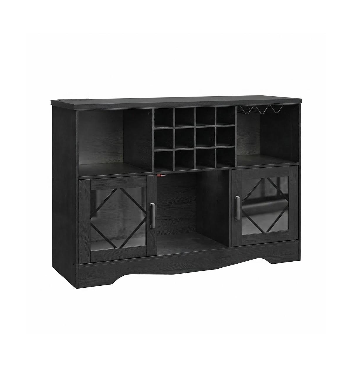 Click here for Slickblue Bar Cabinet with Wine Rack  Led Lighting... prices