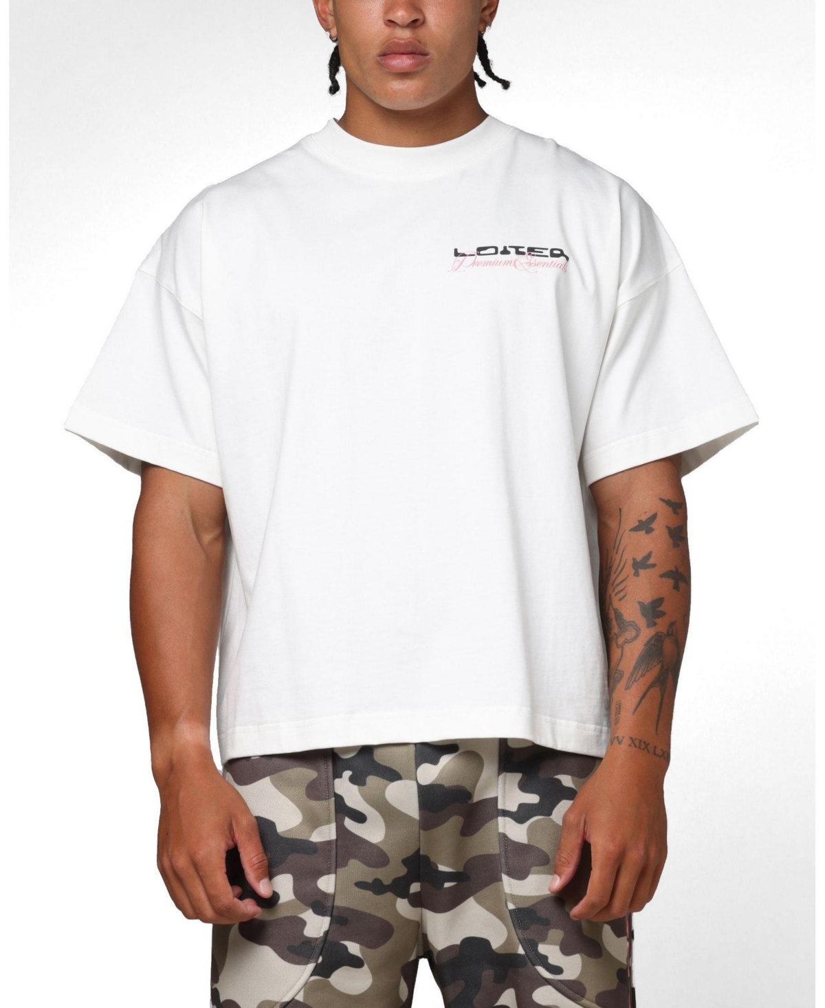 Click here for Loiter Mens Jet Stream Chenille T-Shirt - White prices