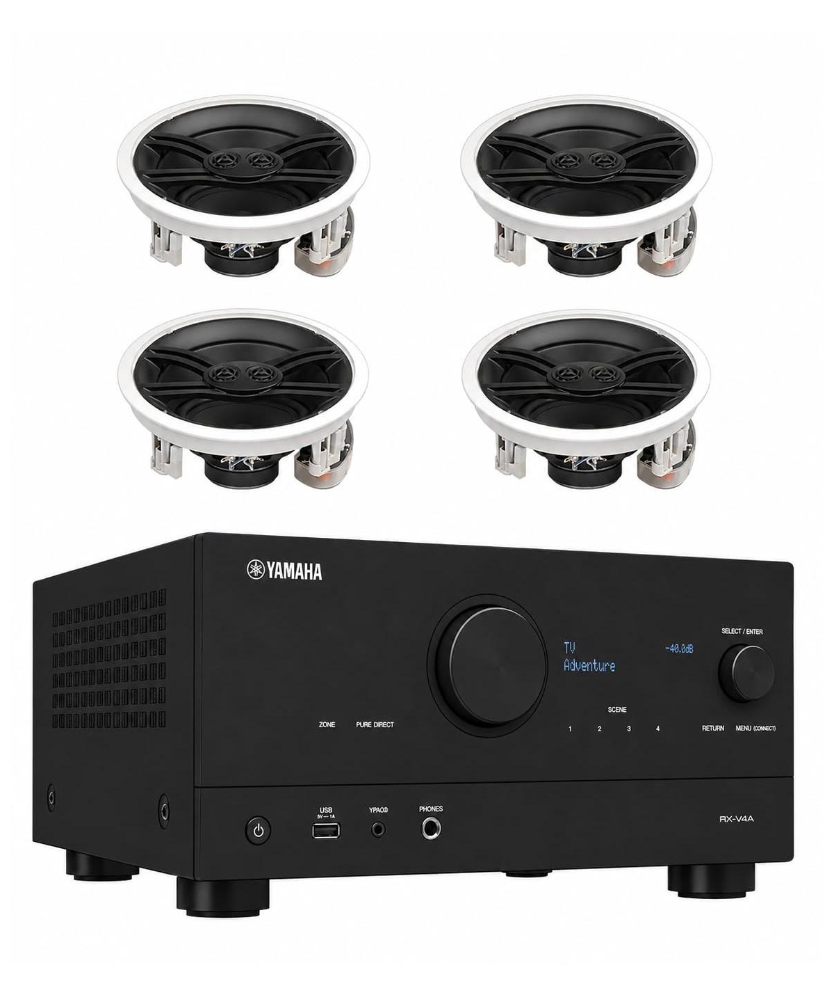 Click here for Yamaha Rx-V4A 5.2 Av Receiver with 4 In-Ceiling Sp... prices