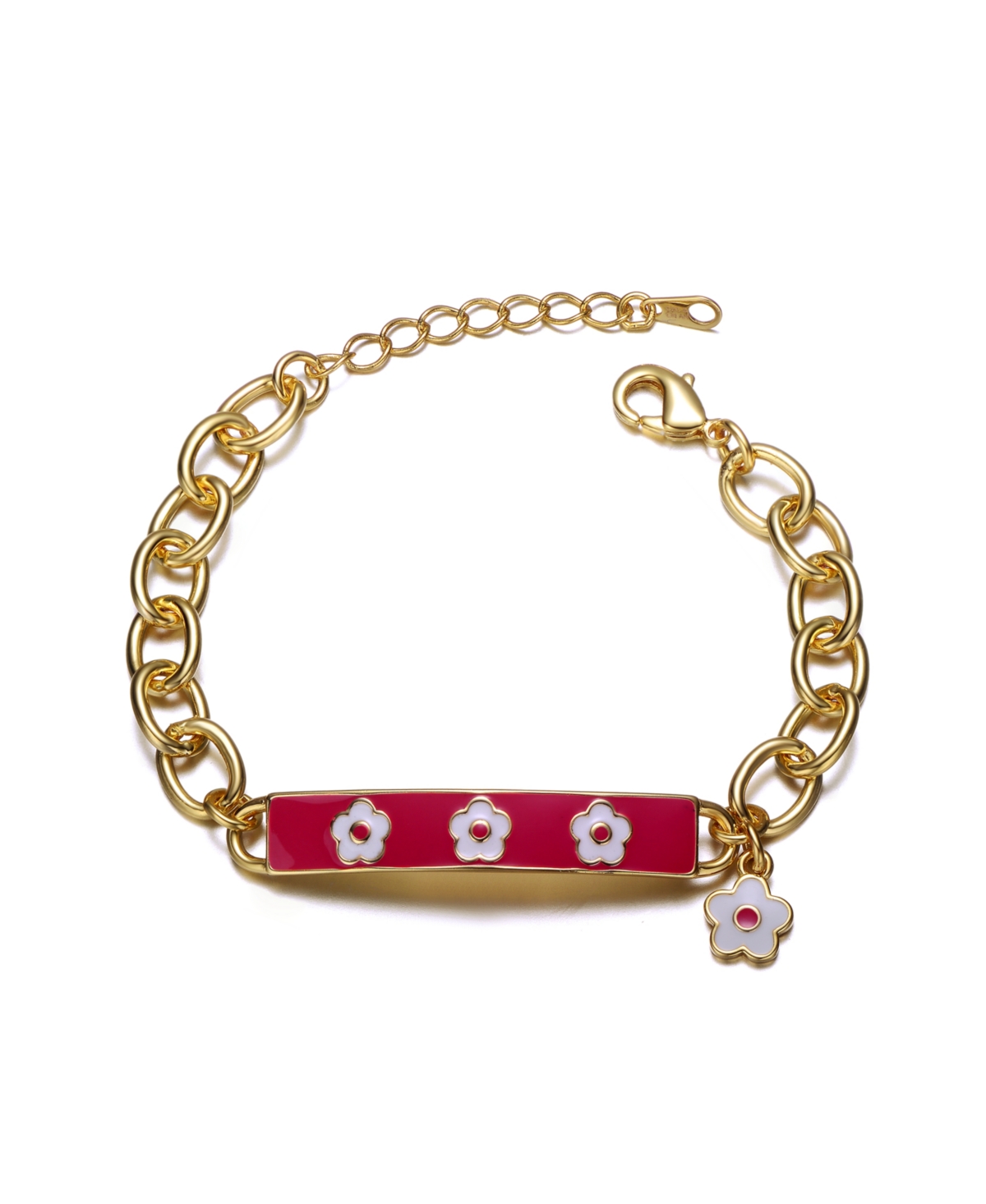 Click here for GiGiGirl 14k Yellow Gold Plated Bar Bracelet with... prices