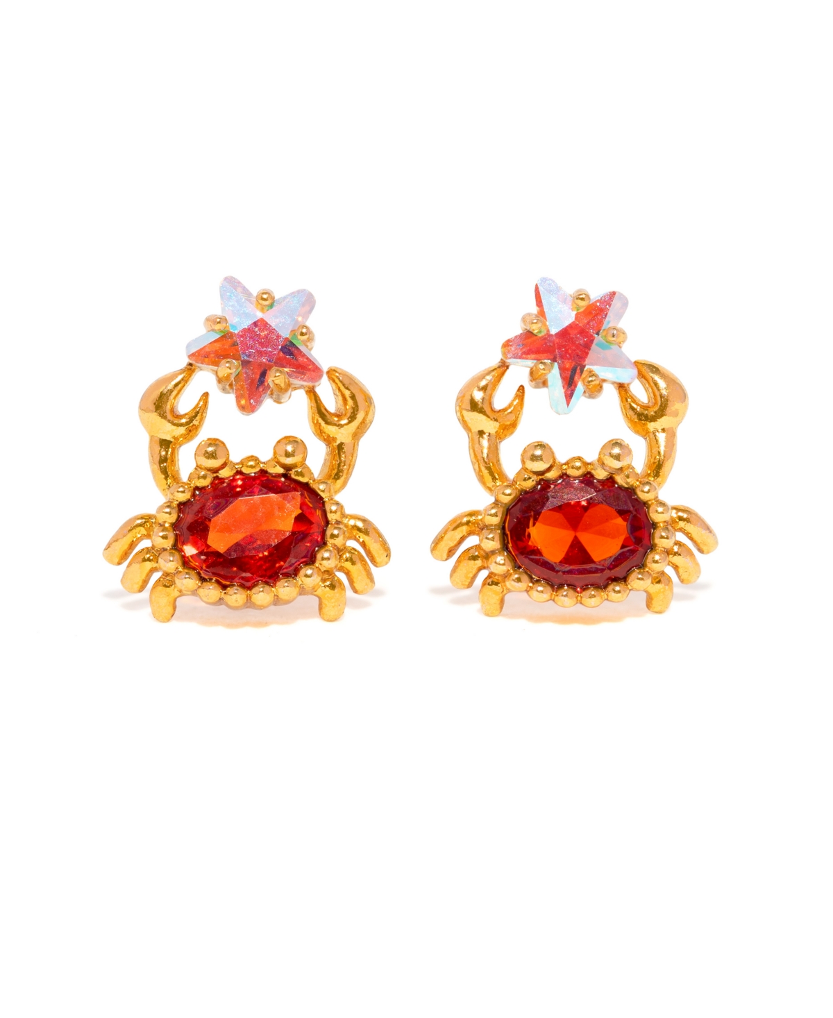 Click here for Girls Crew Crystal Crab Shack Stud Earrings - Gold prices