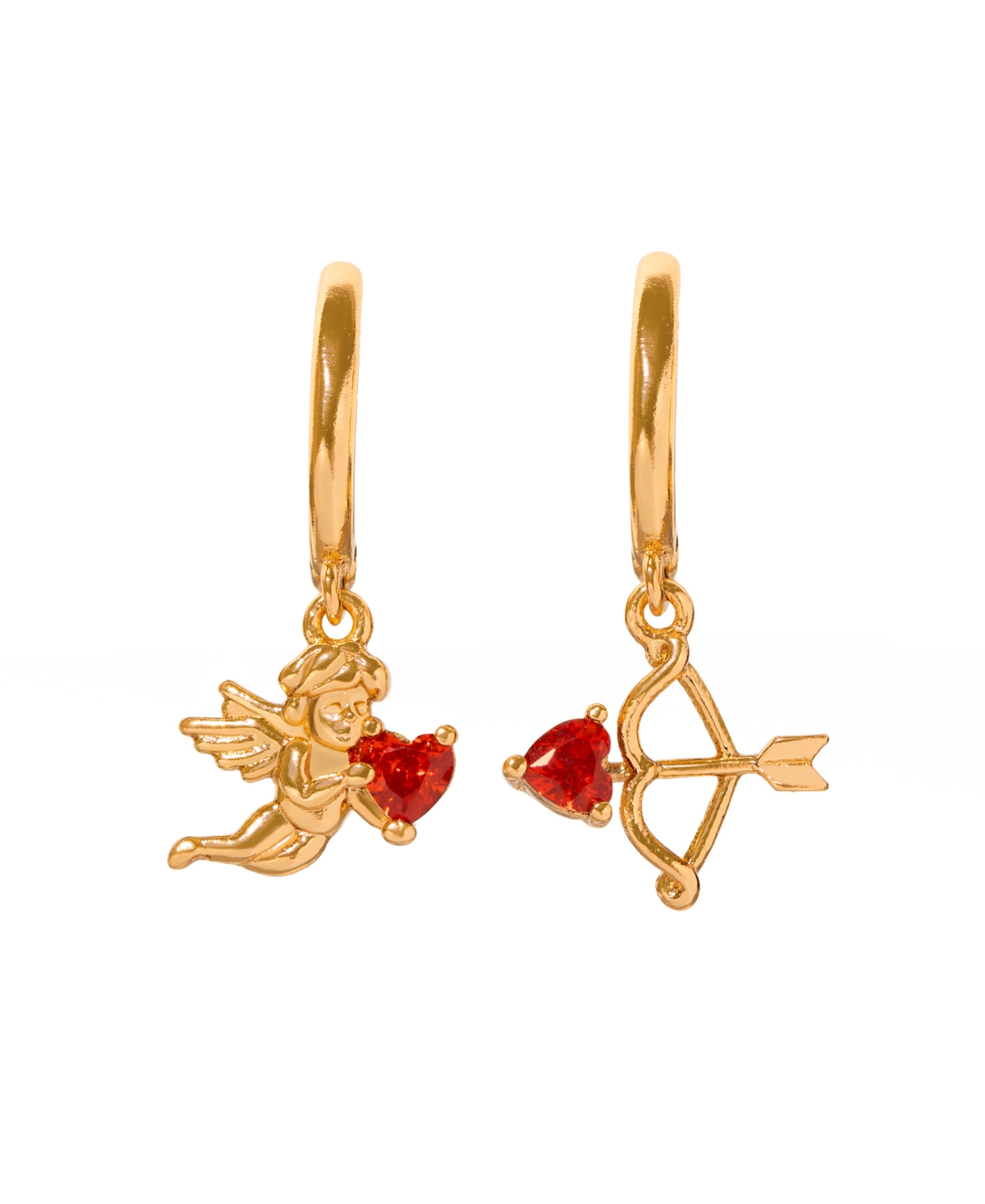 Click here for Girls Crew Crystal Cupids Match Dangle Hoop Earrin... prices