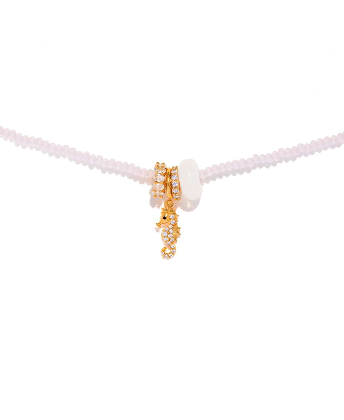 Click here for Girls Crew Crystal Seahorse Beaded Necklace - Gold prices
