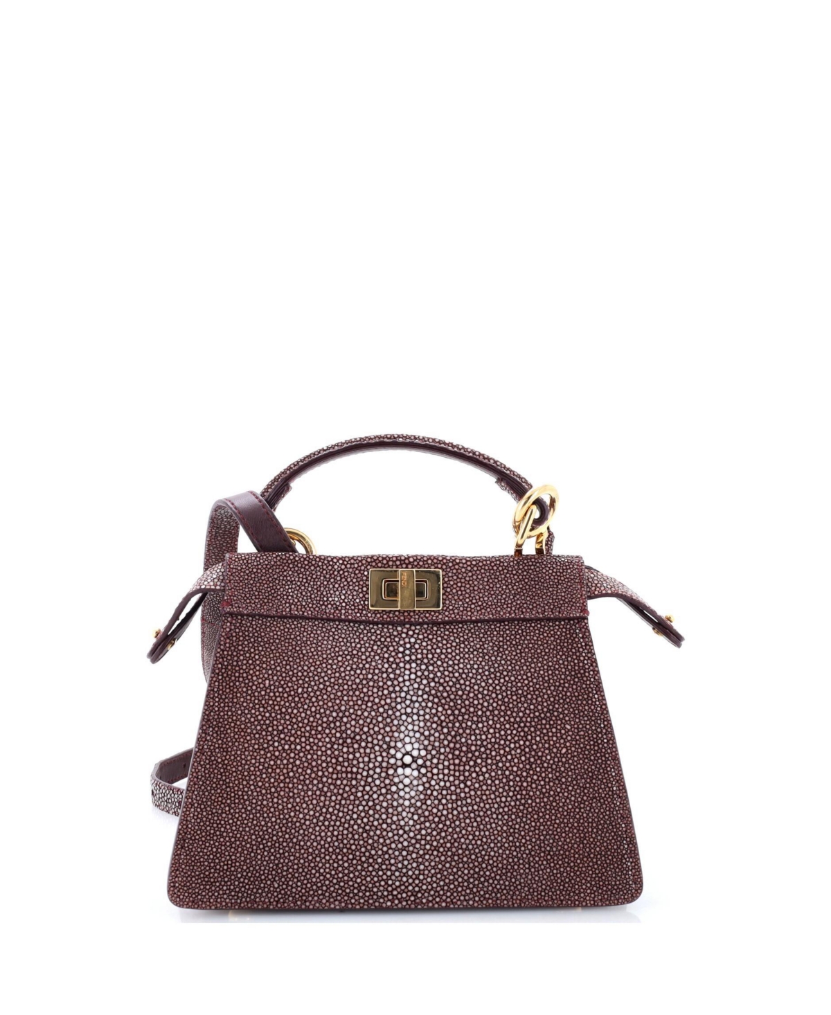 Click here for Pre-Owned Fendi Petite Peekaboo ISeeU Bag Stingray... prices