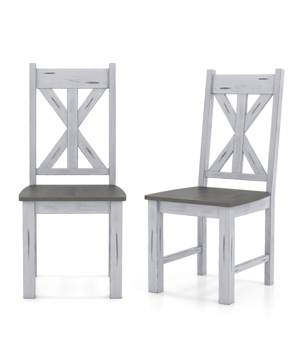 Click here for Costway Wooden Dining Chair Set of 2 with Rubber W... prices