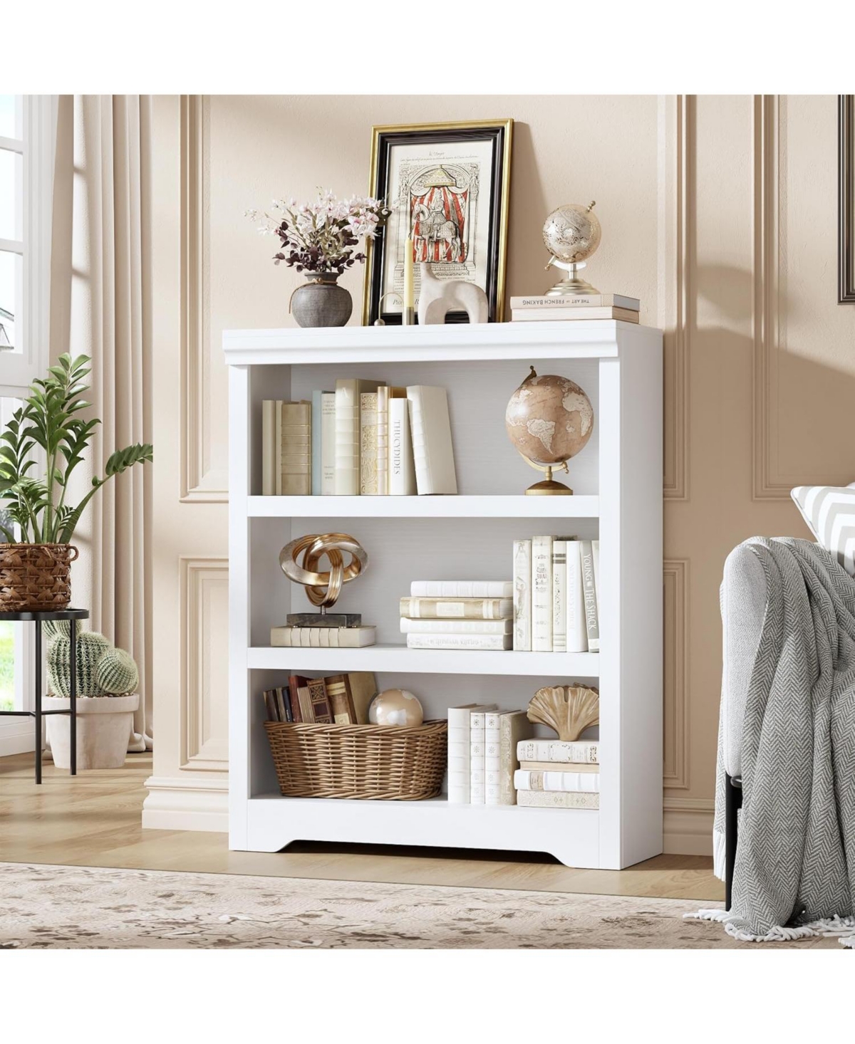Click here for gaomon 3-Tier Farmhouse Bookshelf  39.4 Tall Open... prices