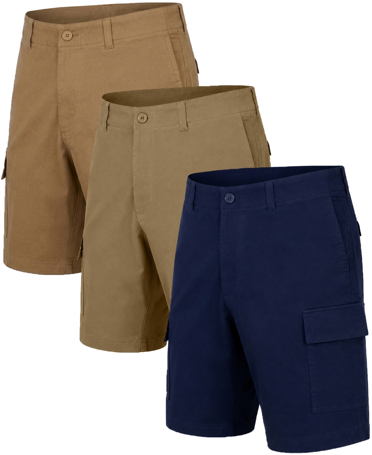 Click here for Blu Rock Mens Super Stretch Cargo Shorts  3-Pack -... prices