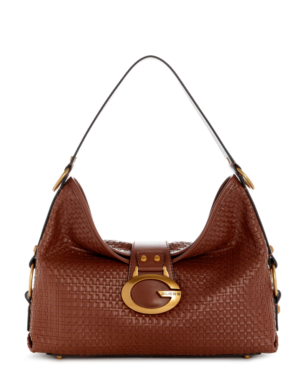Click here for Guess Camden Large Shoulder Handbag - Cognac prices
