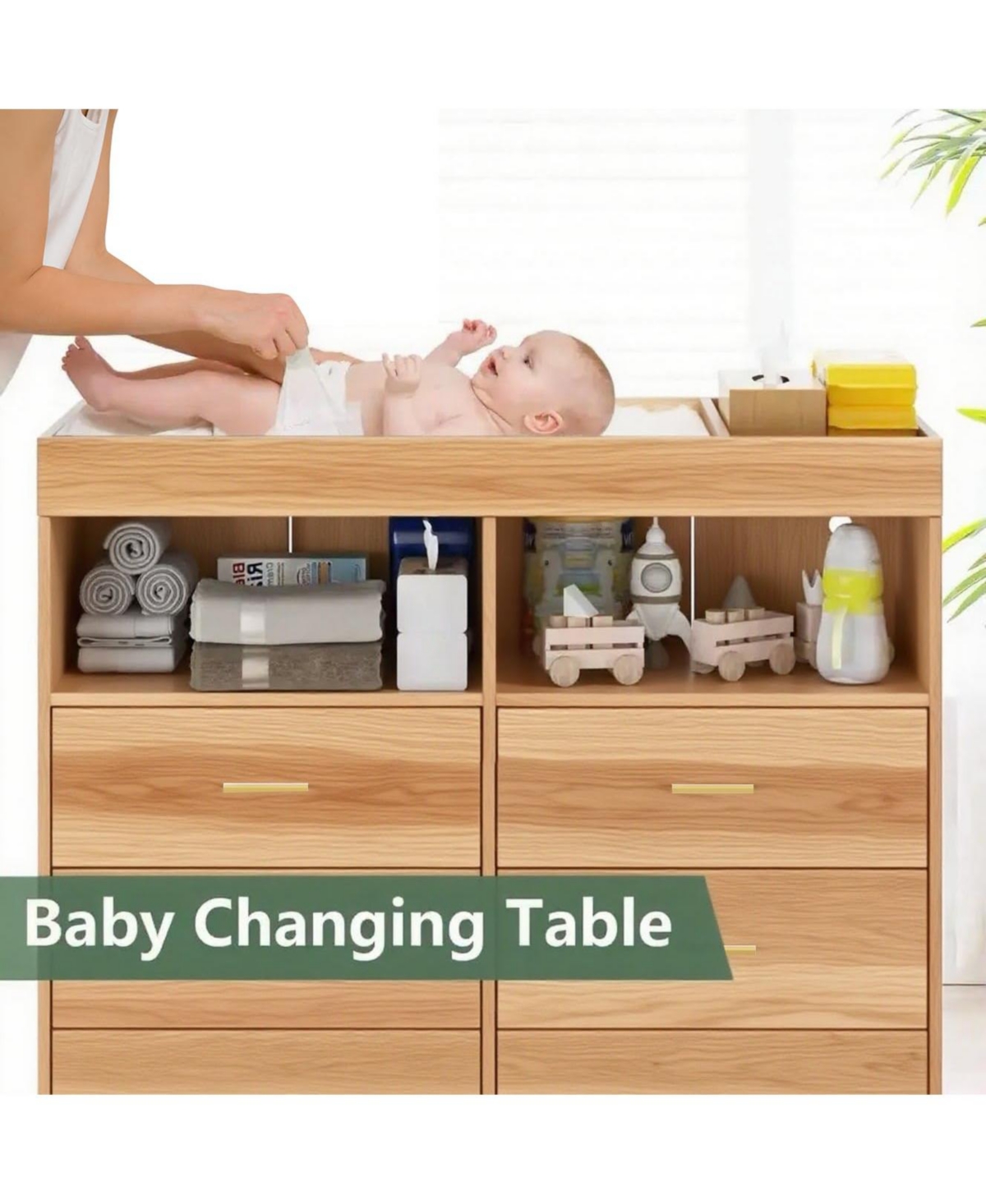 Click here for gaomon Baby Changing Table Dresser with 6 Drawers... prices
