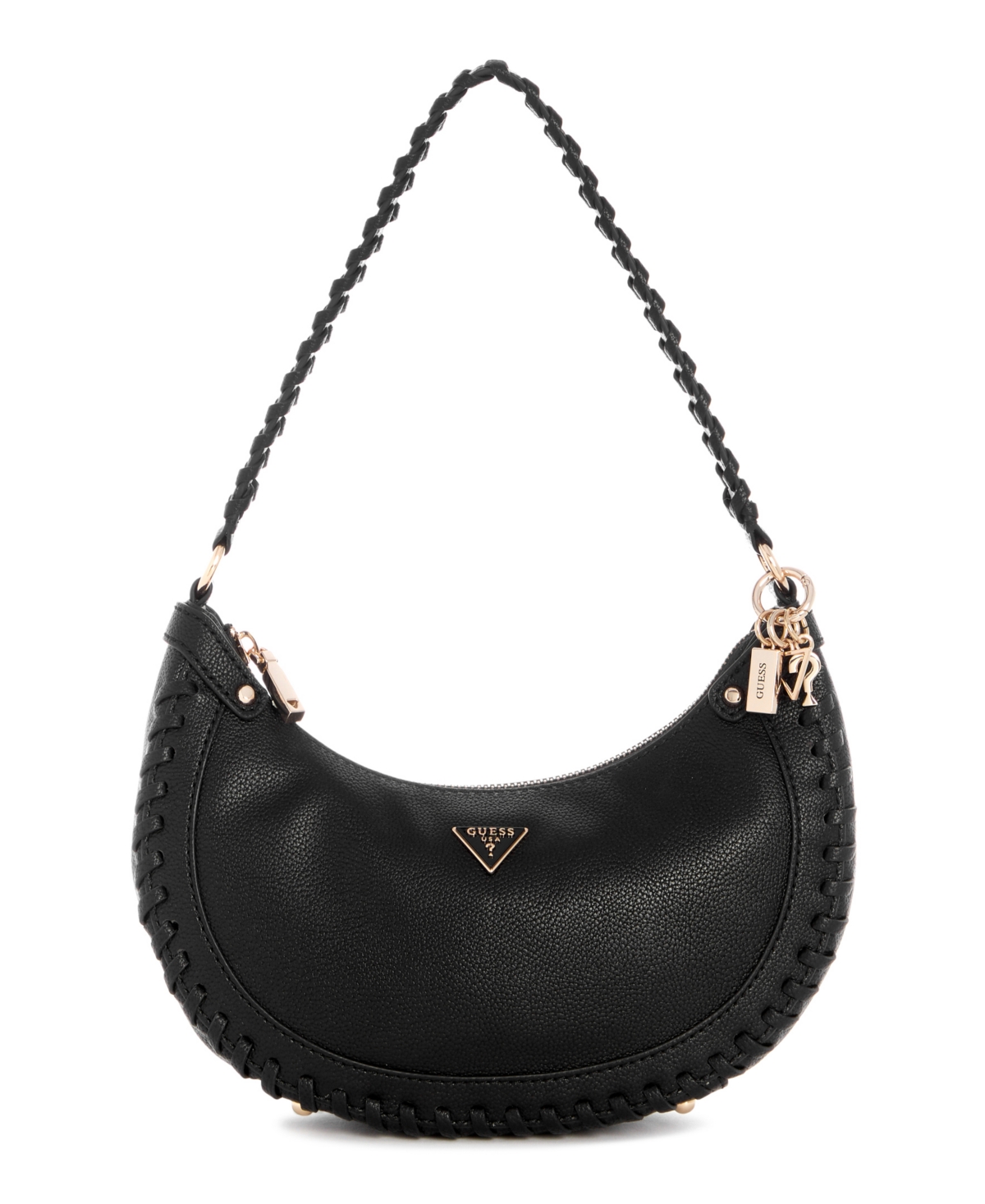Click here for Guess Petra Small Hobo Shoulder Handbag - Black prices