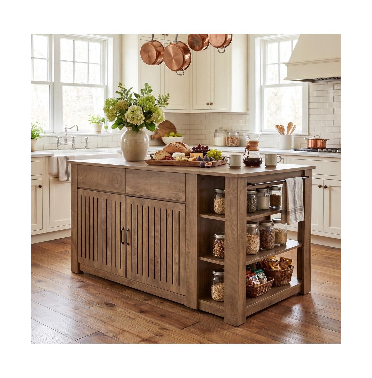 Click here for Tribesigns 70.8-Inch Kitchen Island with Storage... prices