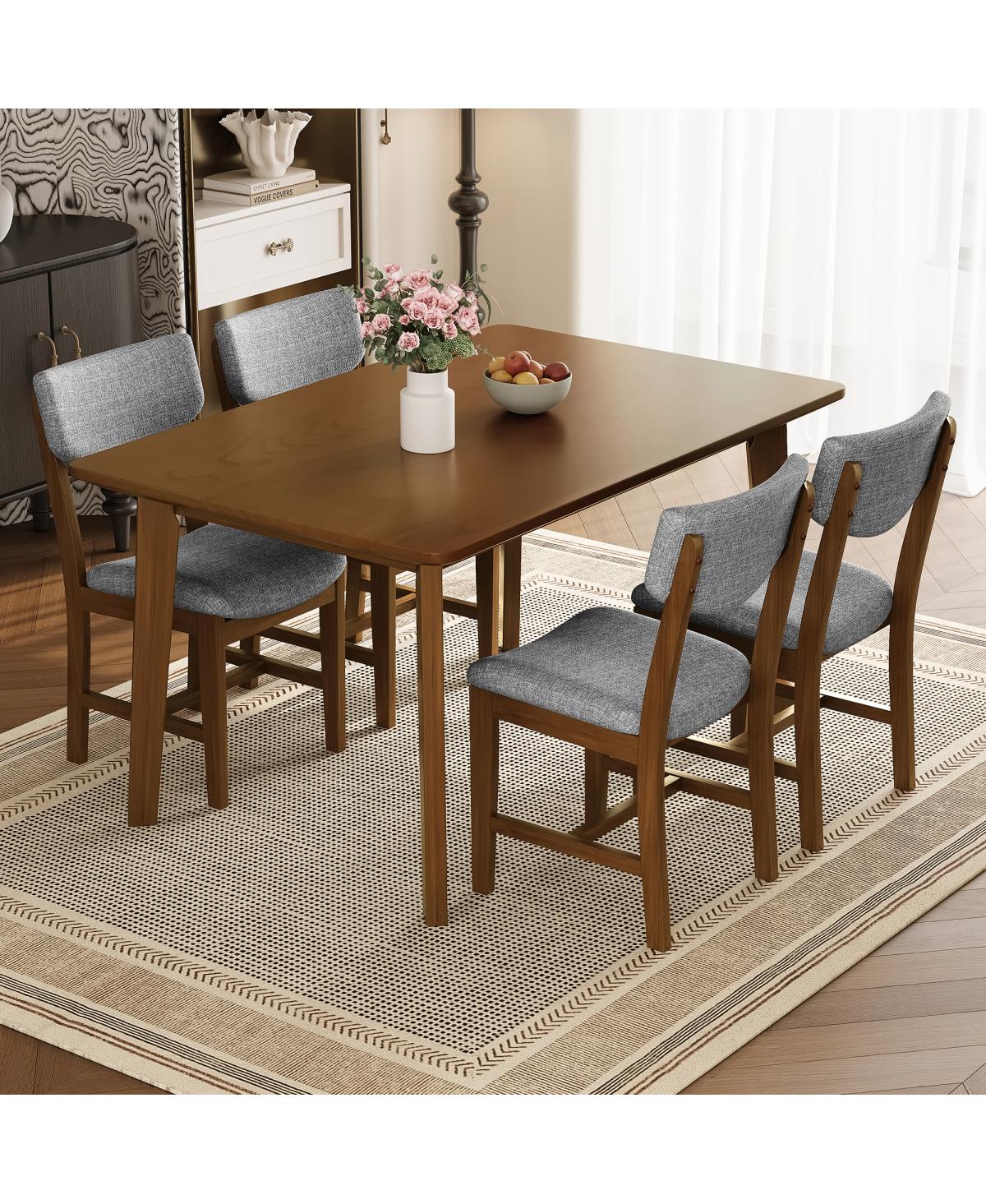 Click here for Streamdale Furniture 5-Piece Dining Set - Solid Wo... prices