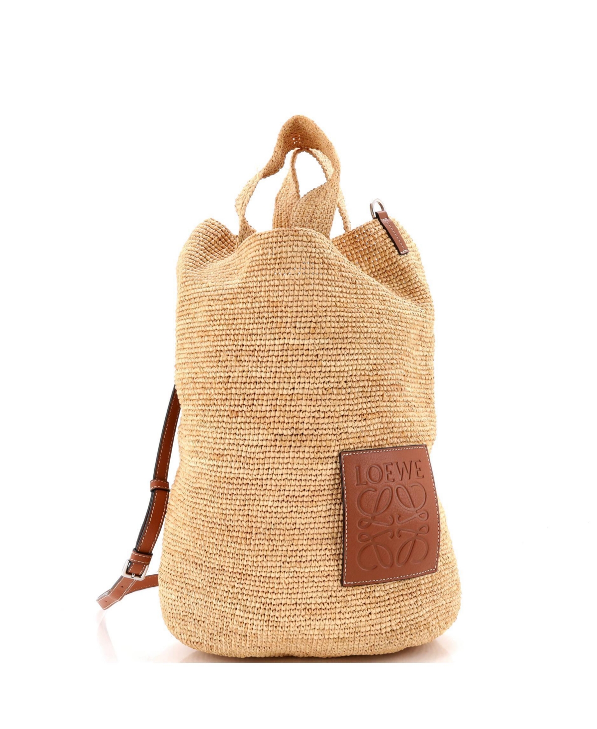 Click here for Pre-Owned Loewe Large Slit Tote Straw - Natural prices