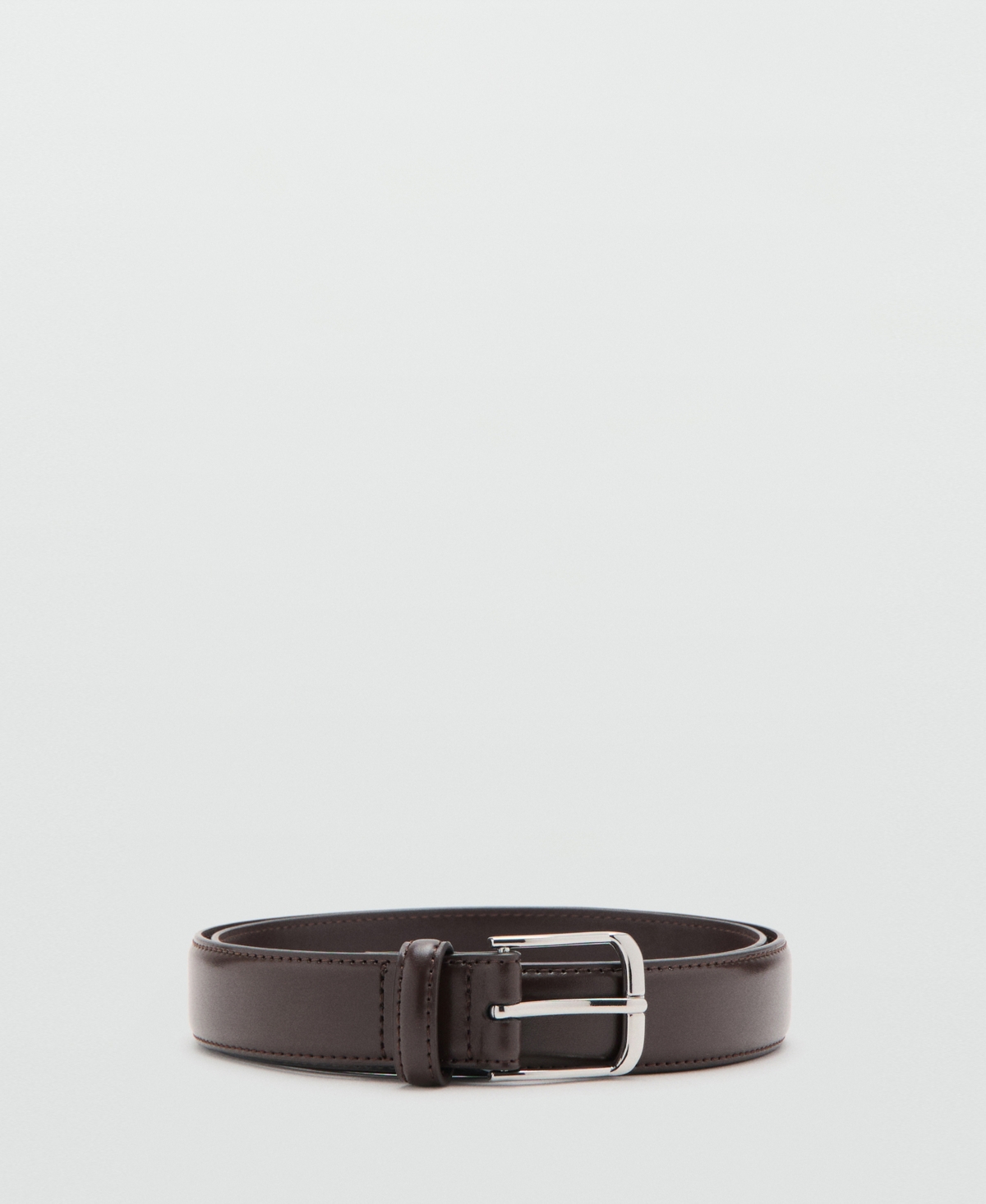 Click here for Mango Mens Buckle Leather Belt - Brown prices