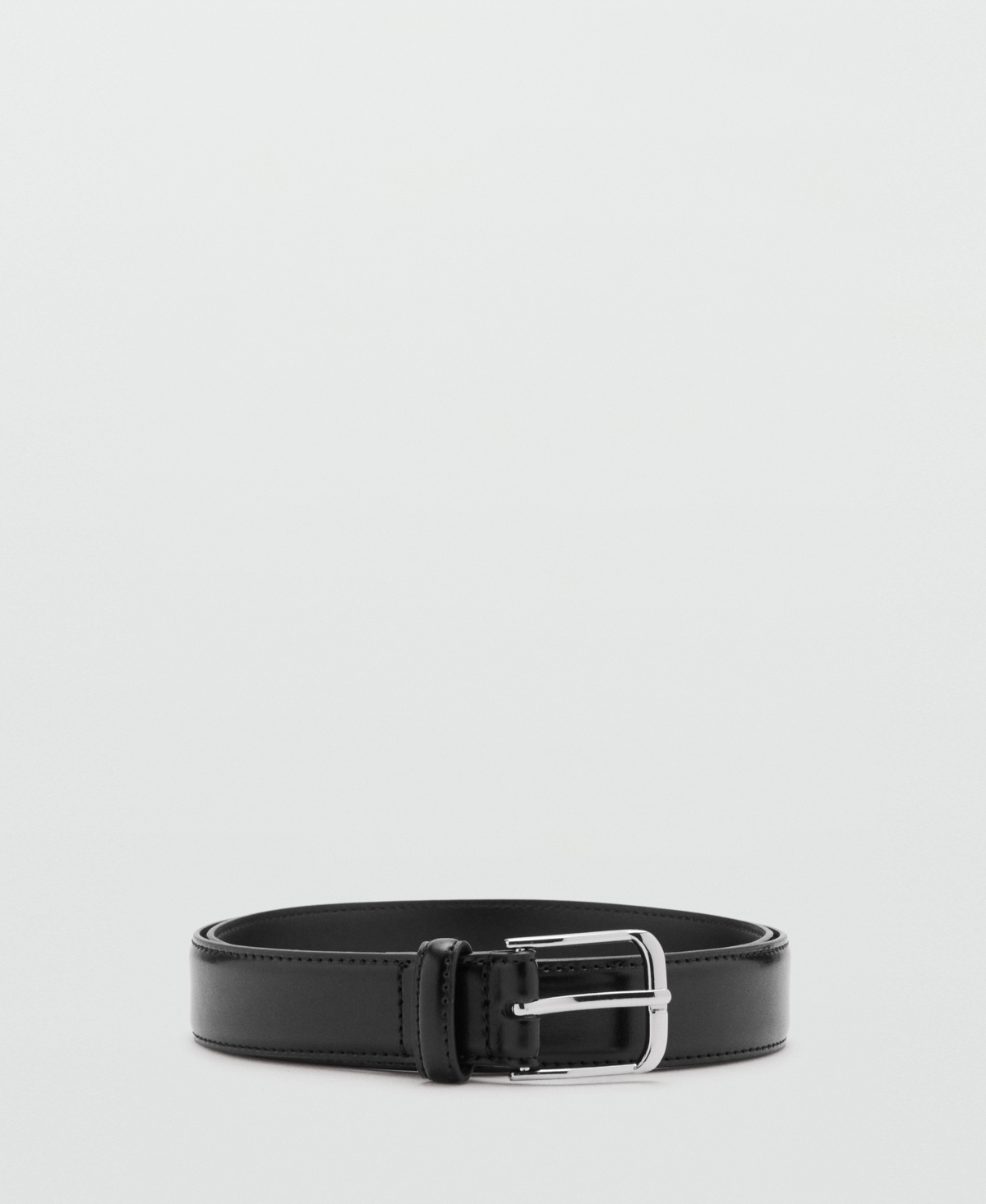 Click here for Mango Mens Buckle Leather Belt - Black prices