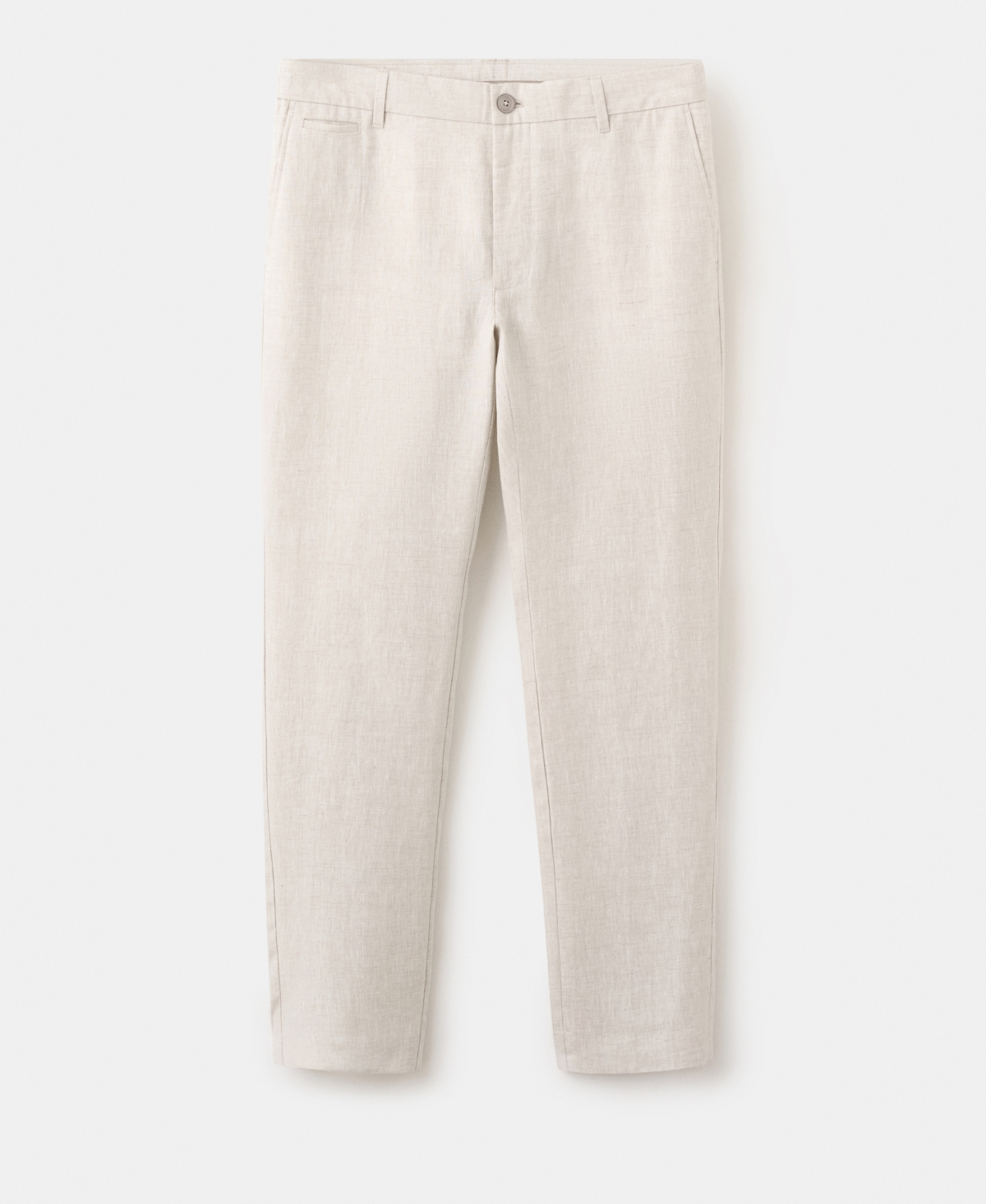 Click here for Mango Mens Slim-Fit Linen Pants - Ecru prices