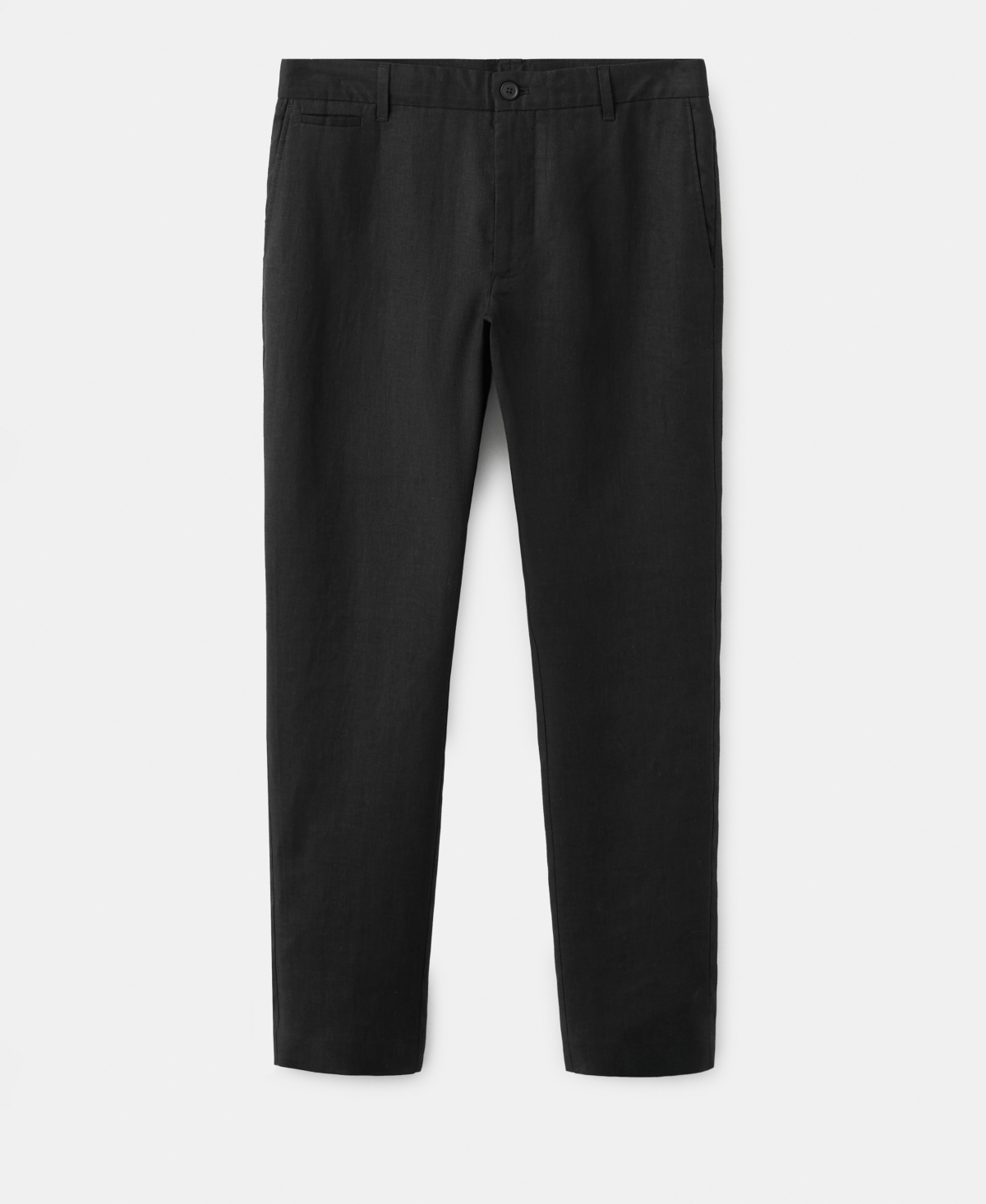 Click here for Mango Mens Slim-Fit Linen Pants - Black prices