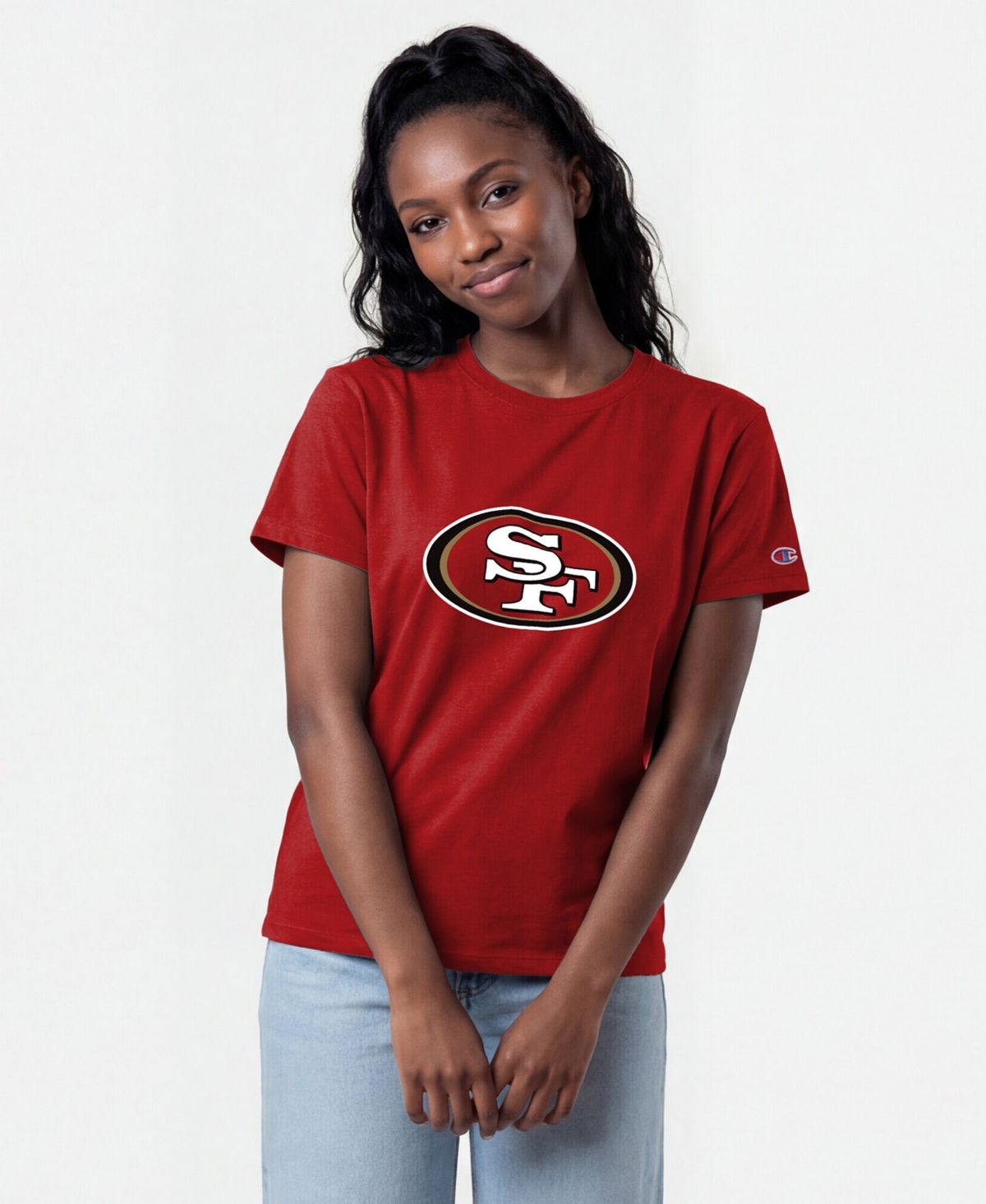 Click here for Champion Womens Scarlet San Francisco 49ers Logo T... prices