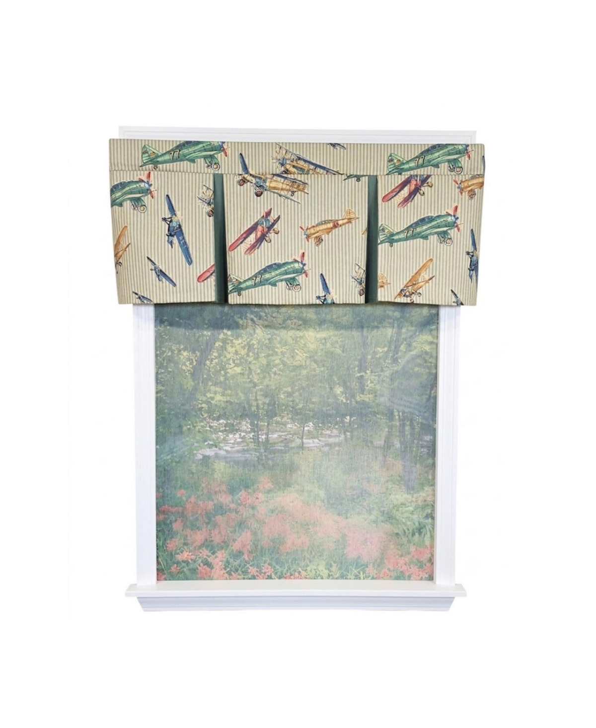 Click here for Rlf Home Air Show Pleated Window Valance 100 Cotto... prices