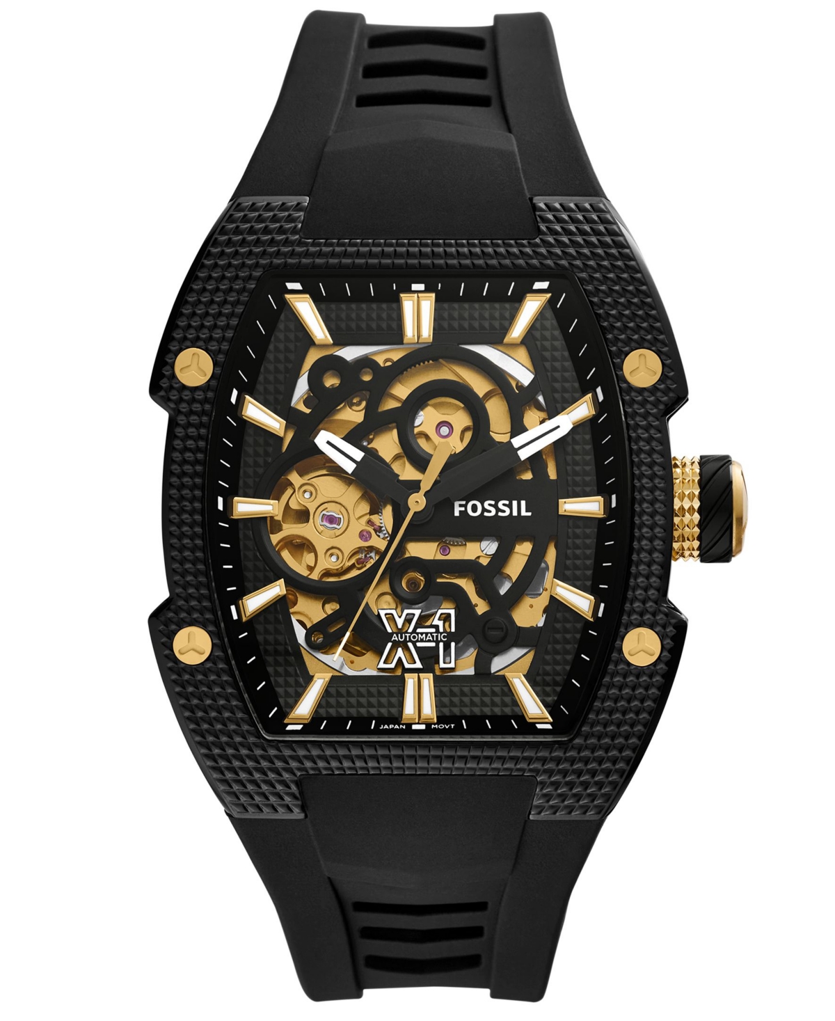Click here for Fossil Mens Machine X1 Automatic Black Silicone Wa... prices
